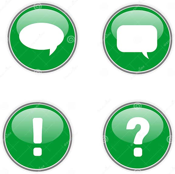 Four green web icons stock vector. Illustration of document - 35023541