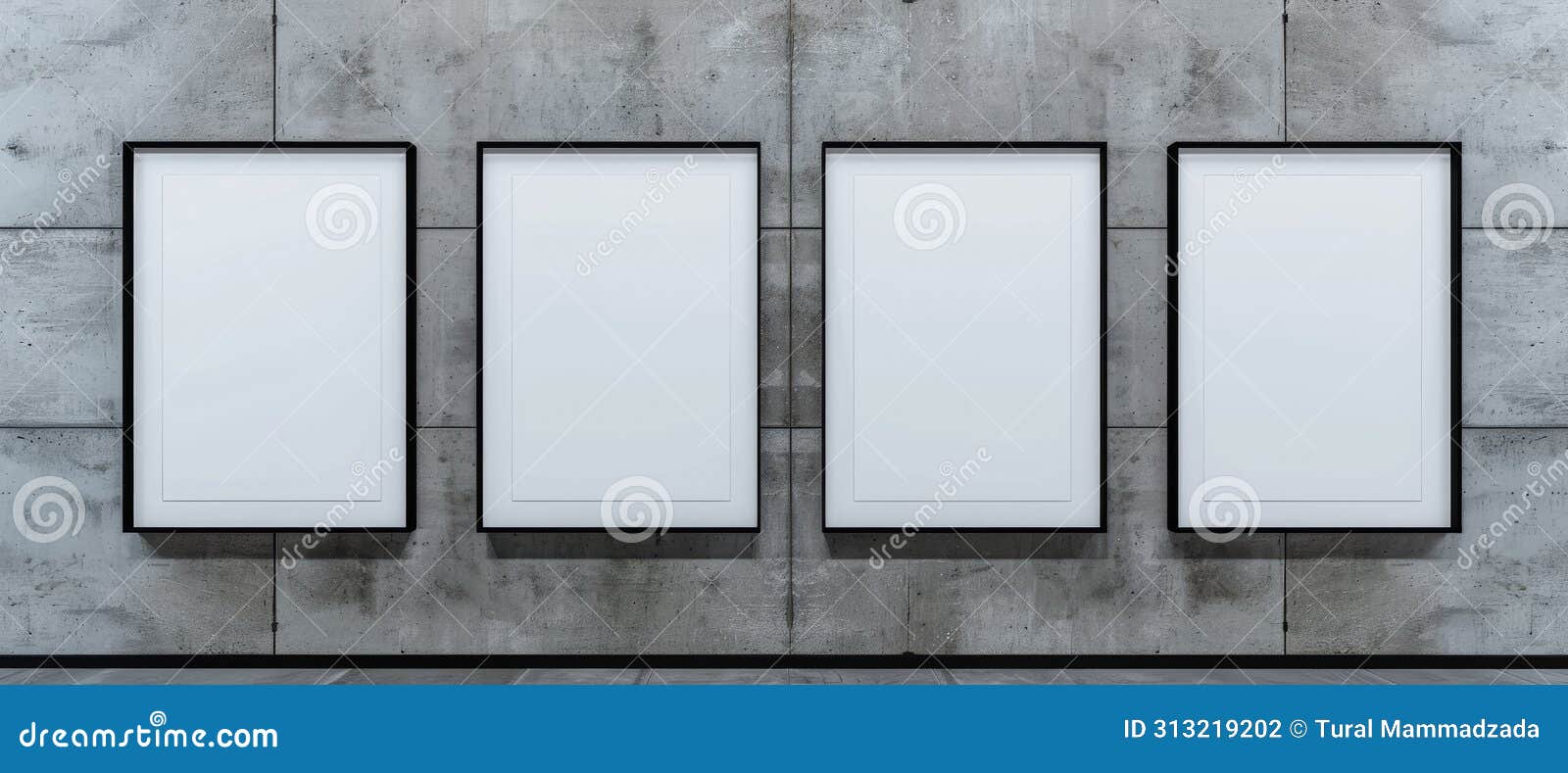 Four Grey Rectangles on Concrete Wall with Parallel Symmetry Stock ...