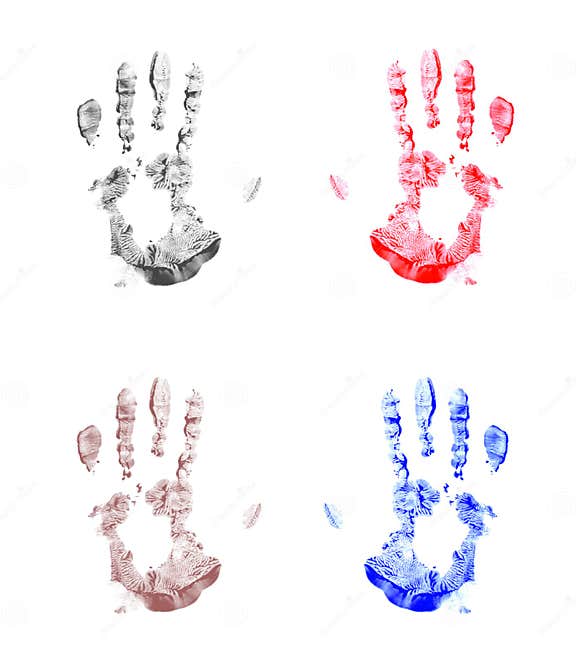 Four handprint background stock photo. Image of isolated - 13626096