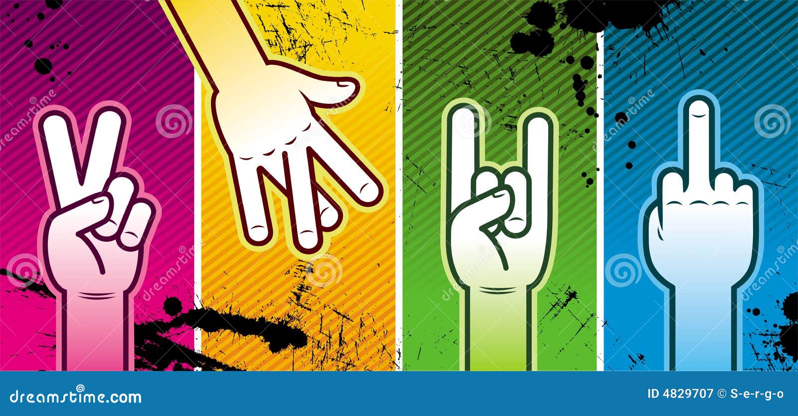 Four hands stock vector. Illustration of outline, people - 4829707