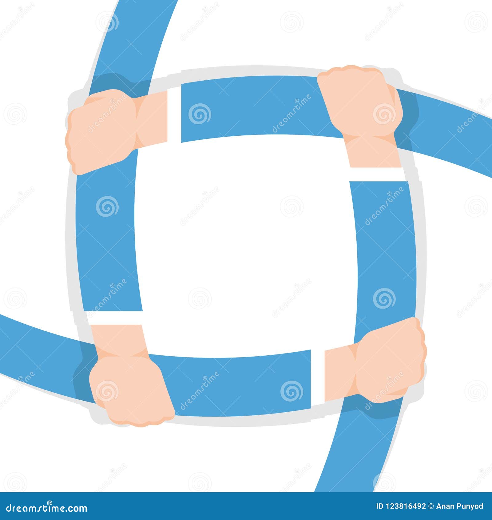 Four Hands Holding Each Other Symbolizing Unity Vector Design Stock ...