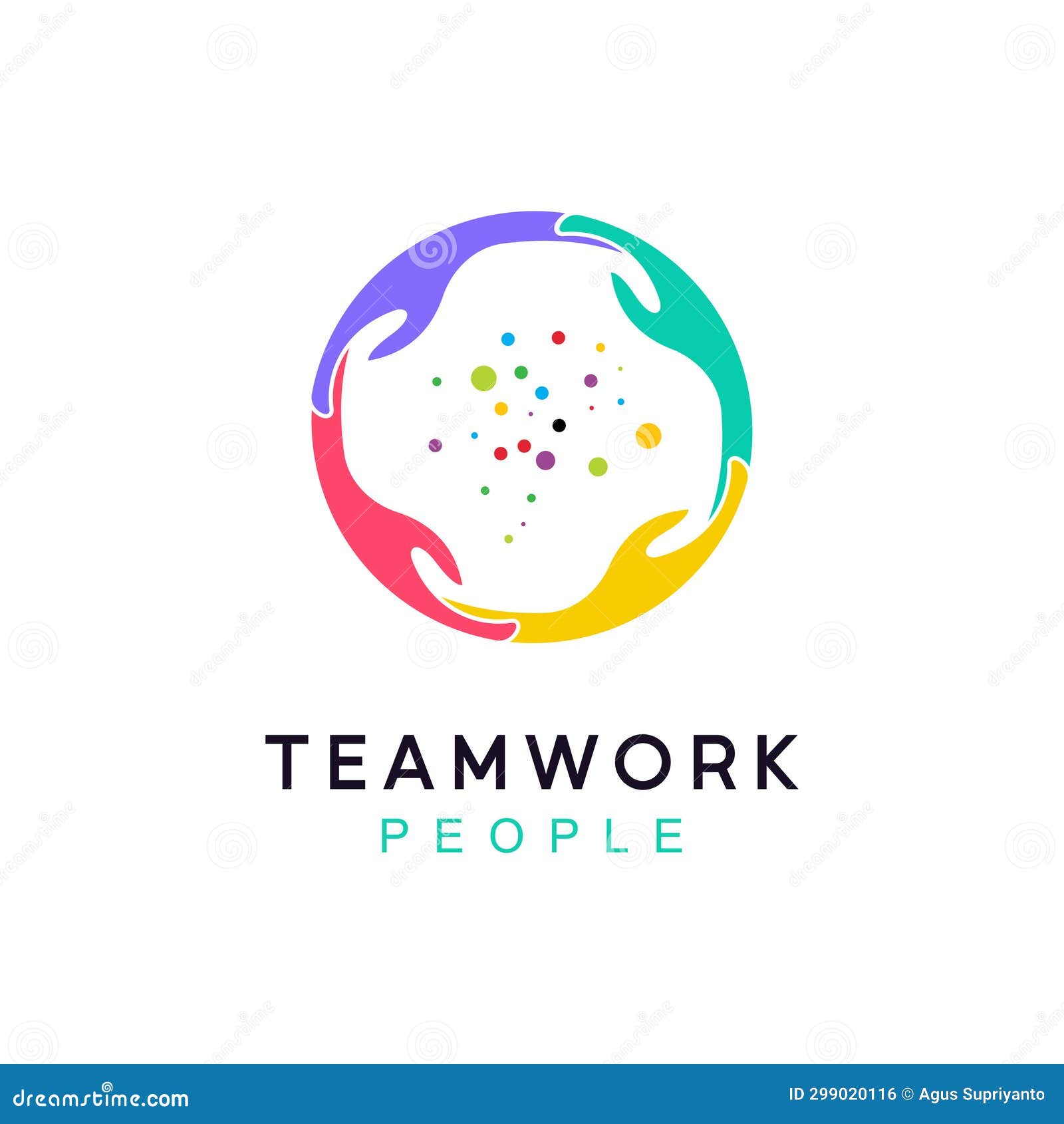 Four Hands Holding Each Other Team Work Unity Together Logo Stock ...