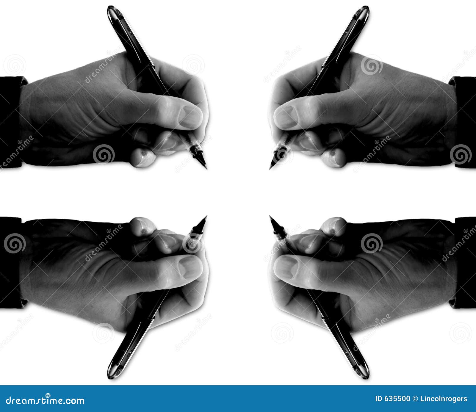 Hand Signing Paperwork/Contract (Black & White) Royalty-Free Stock ...