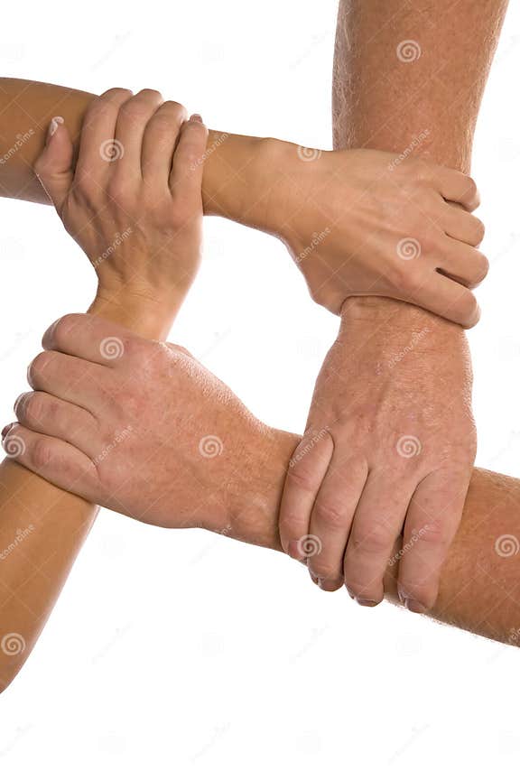 Four hands in a square stock photo. Image of strong, friendship - 11742922