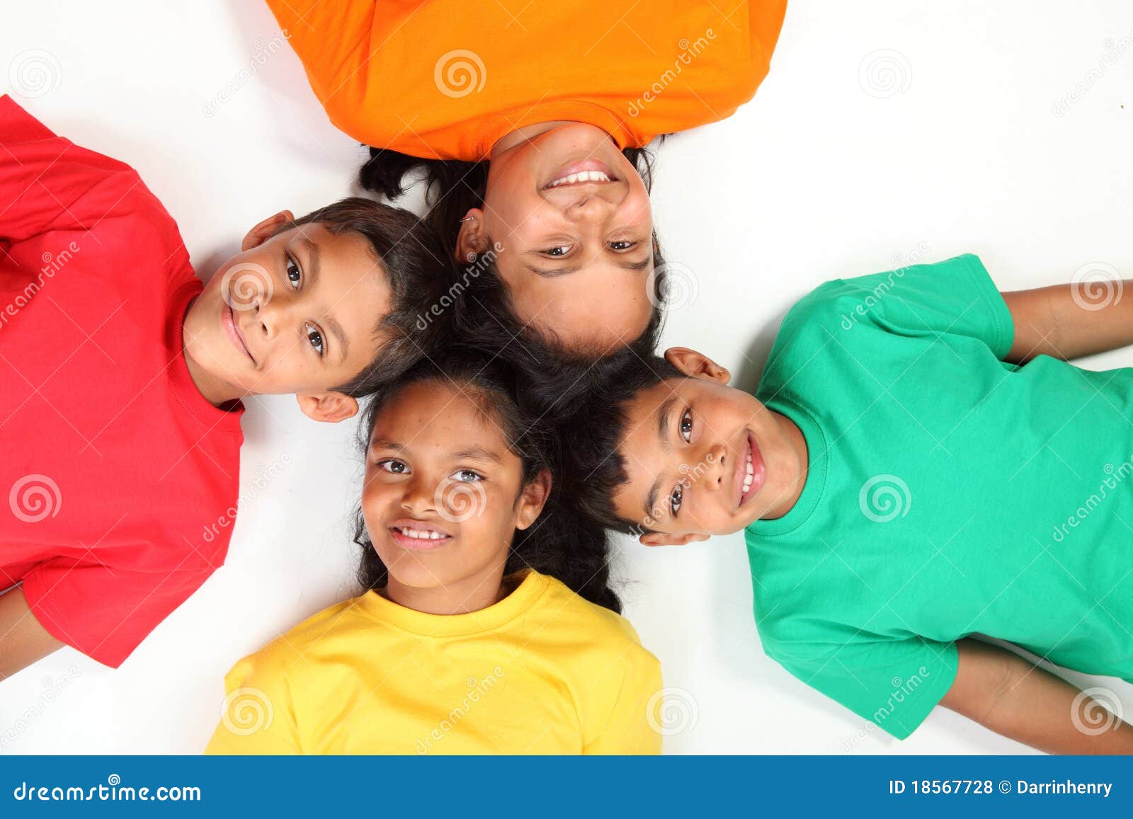 Four Happy Friends Holding Hands Like Team Royalty-Free Stock ...