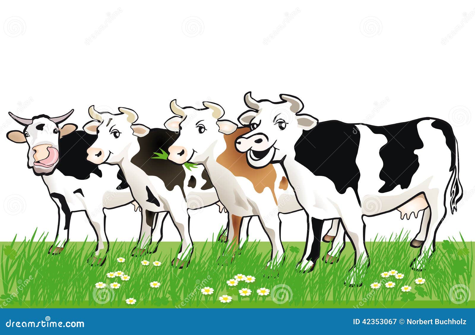 Happy Dog Chewing A Bone And Smiling Cartoon Vector | CartoonDealer.com ...