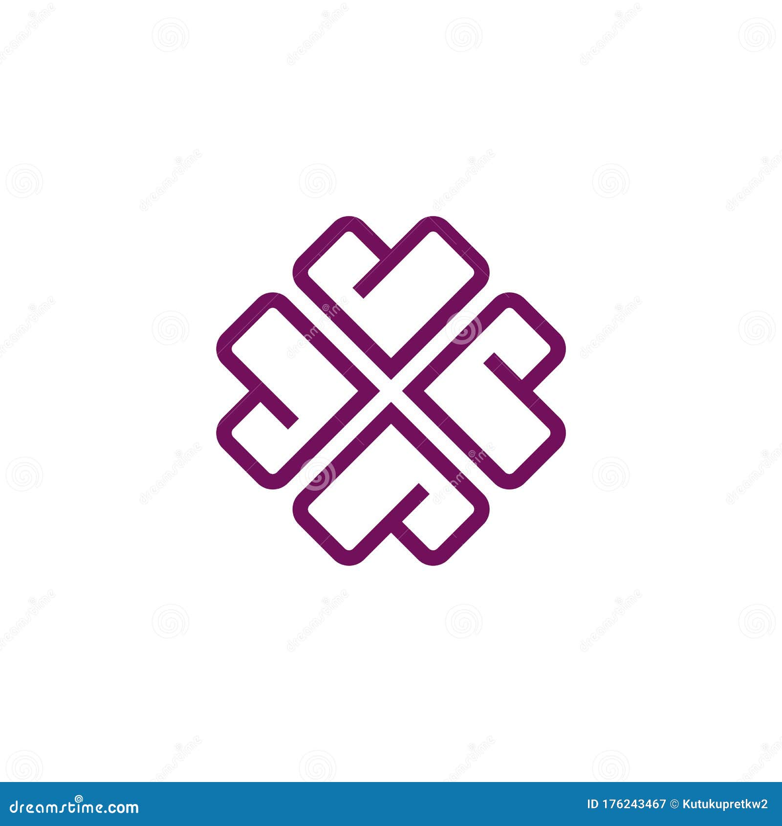 Four Heart Lines Logo Template Illustration Design. Vector EPS 10 Stock ...