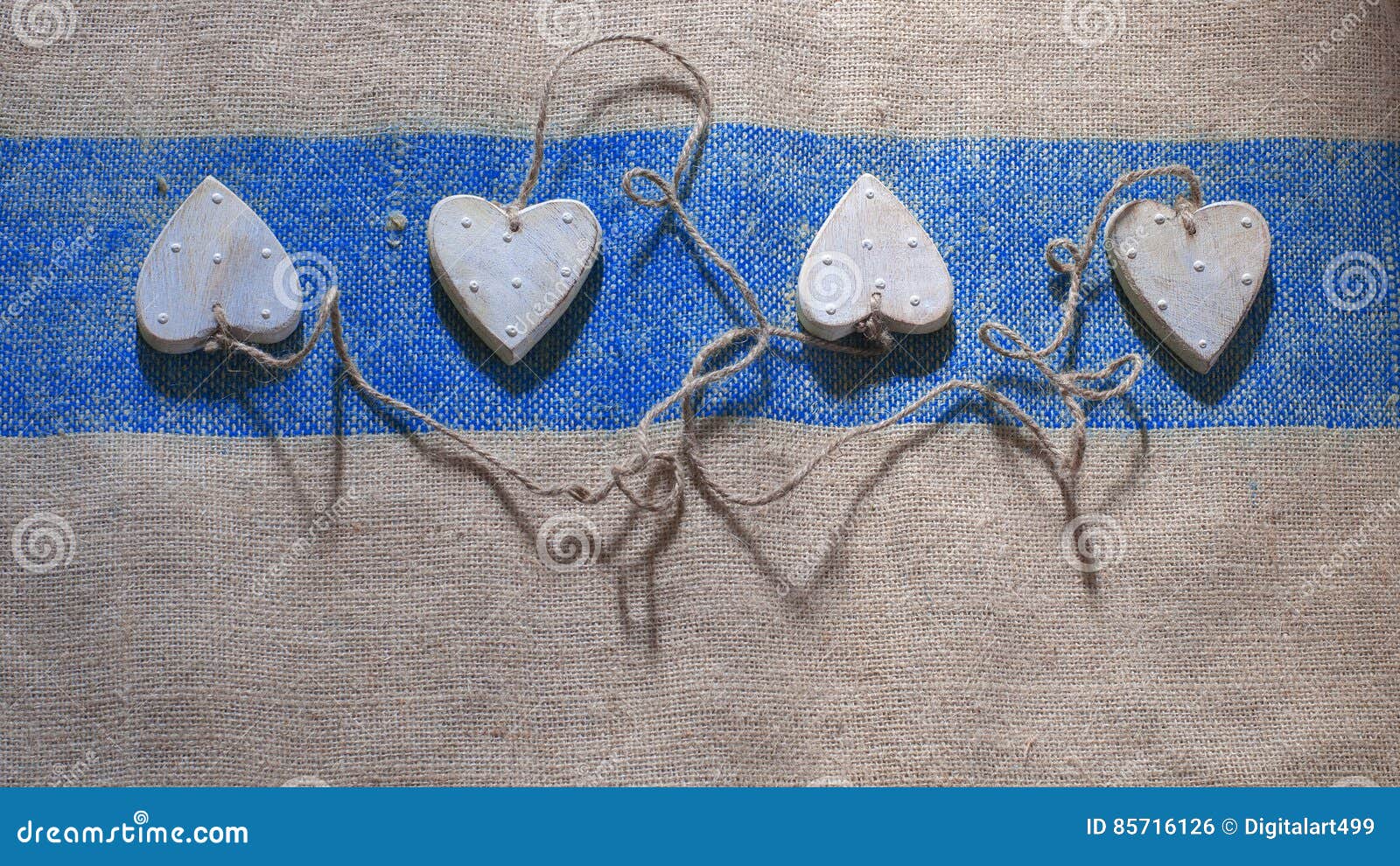 Four Hearts Linked Together with Rope Stock Photo - Image of holiday ...