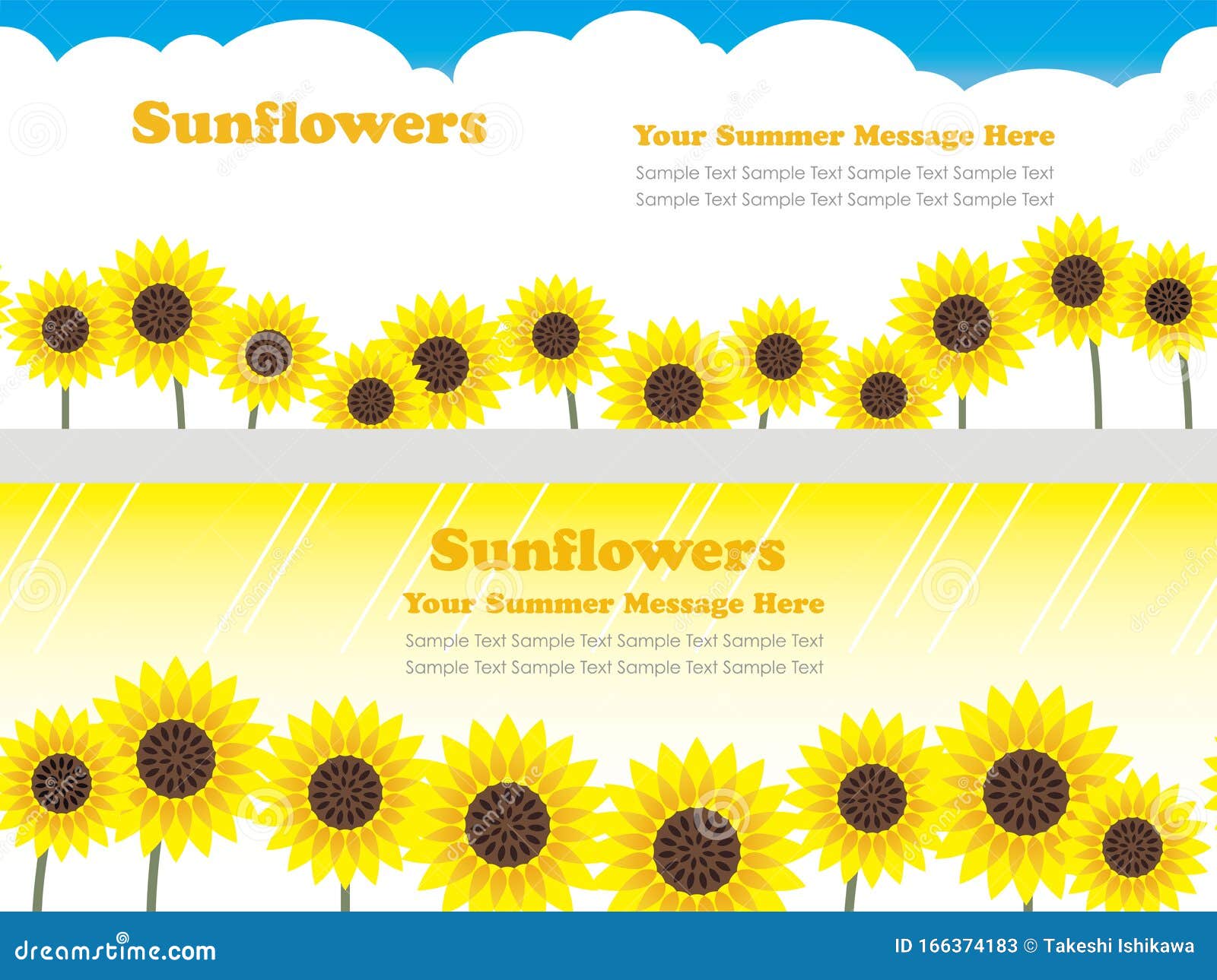 Sunflowers Text Vector Stock Illustrations – 483 Sunflowers Text Vector ...