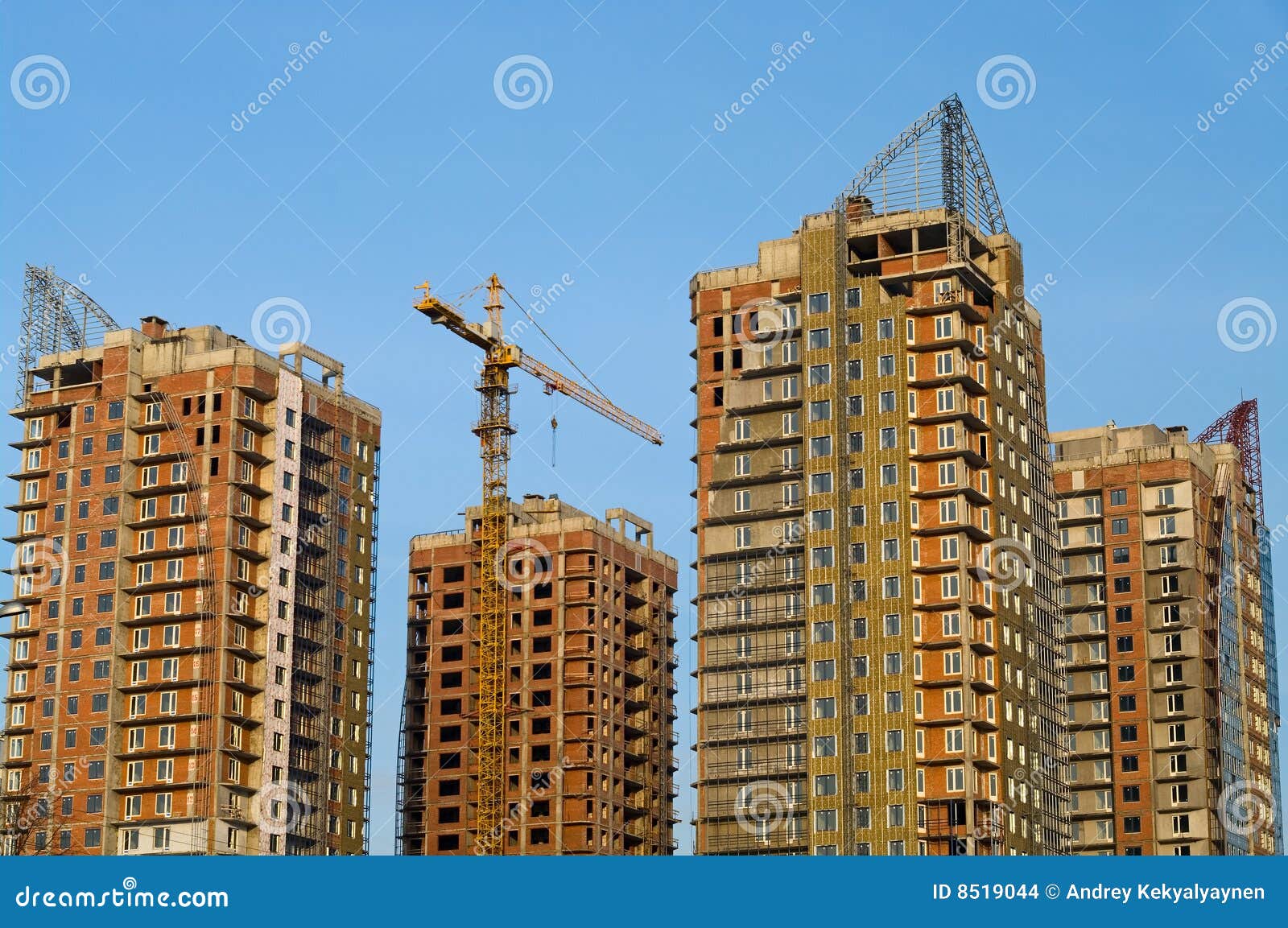 Four High-rise Buildings Under Construction Stock Photo - Image of ...