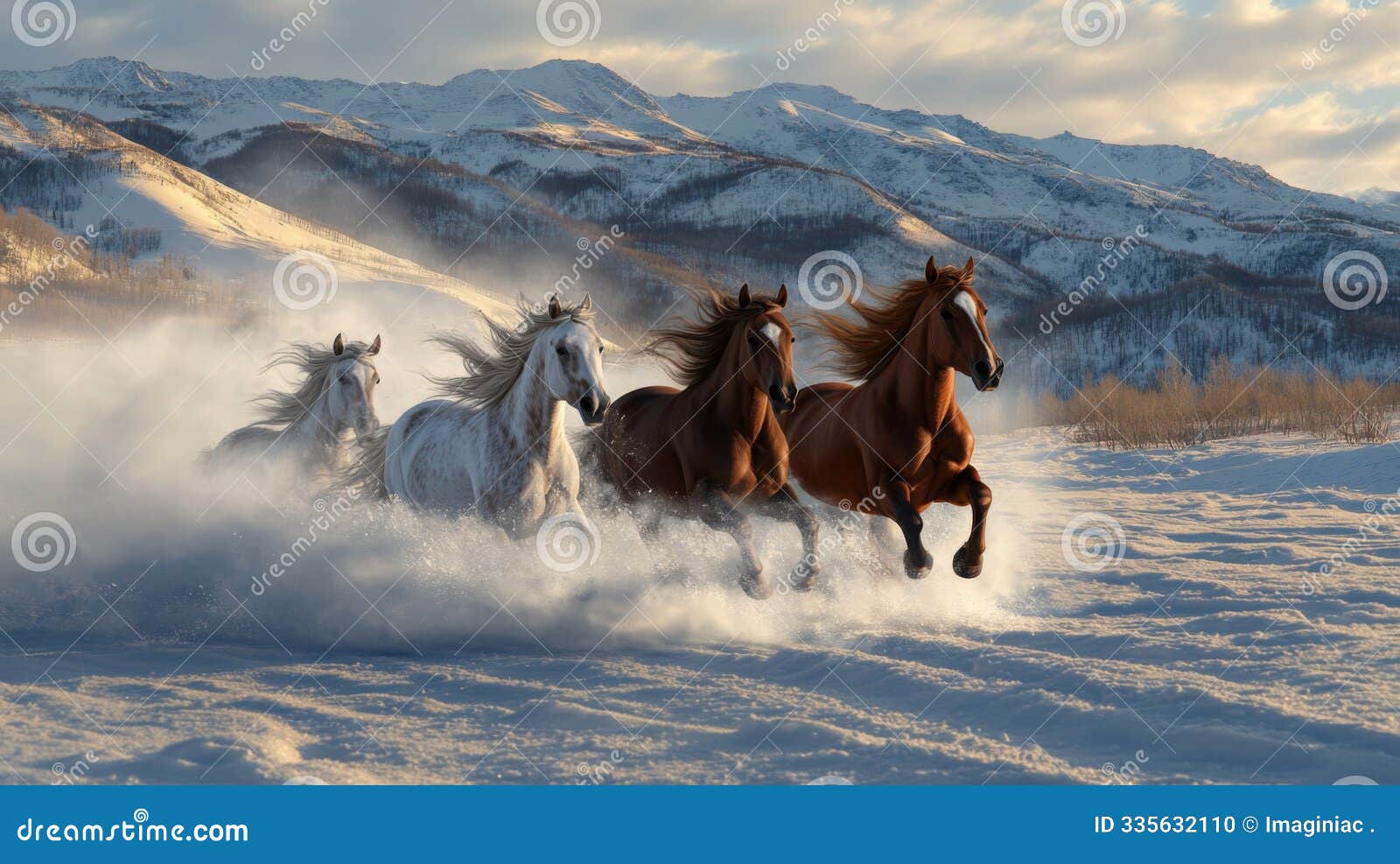 Four Horses Symbol Or Insignia Cartoon Vector | CartoonDealer.com ...