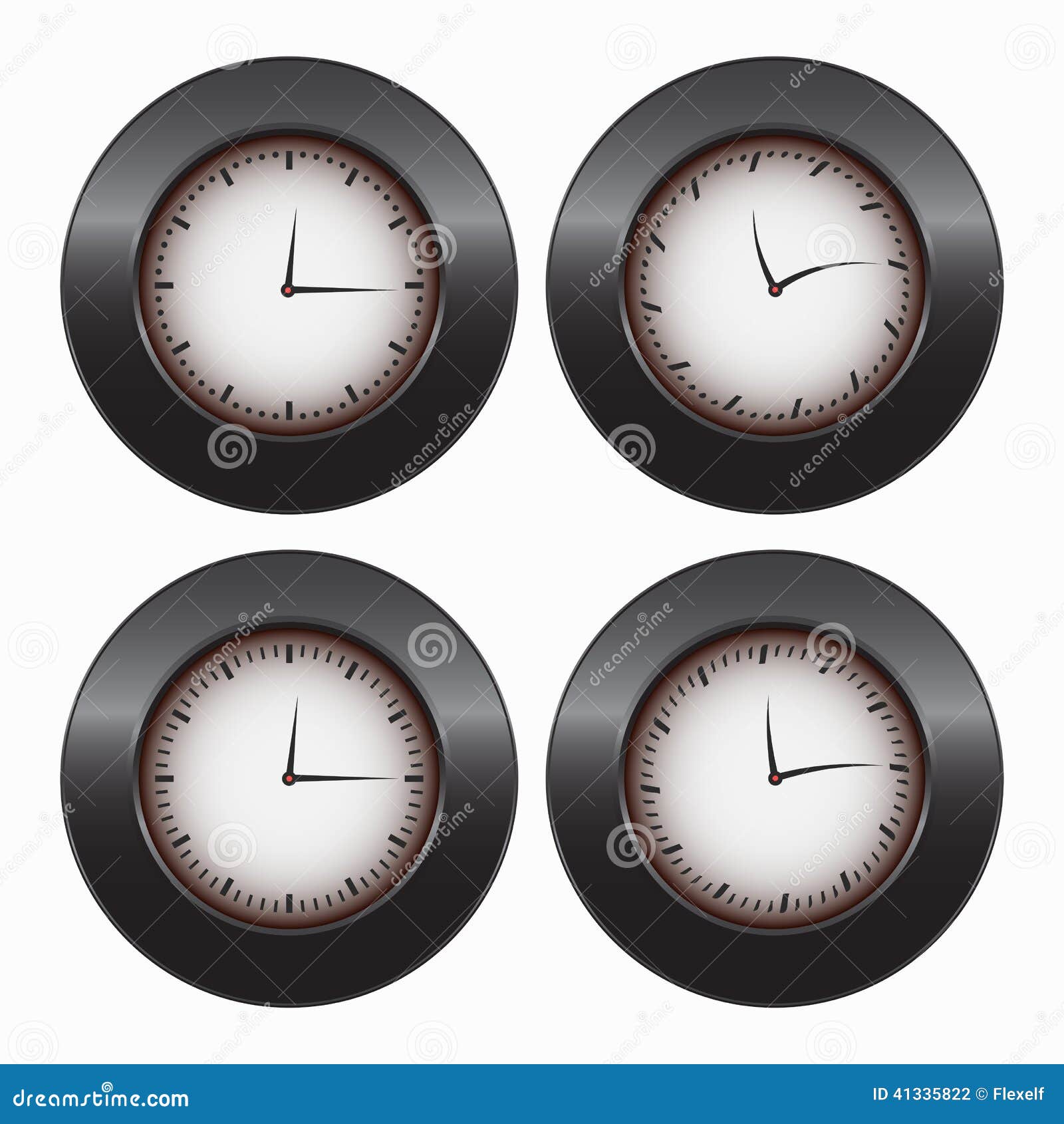 Four hours stock vector. Illustration of hours, face - 41335822
