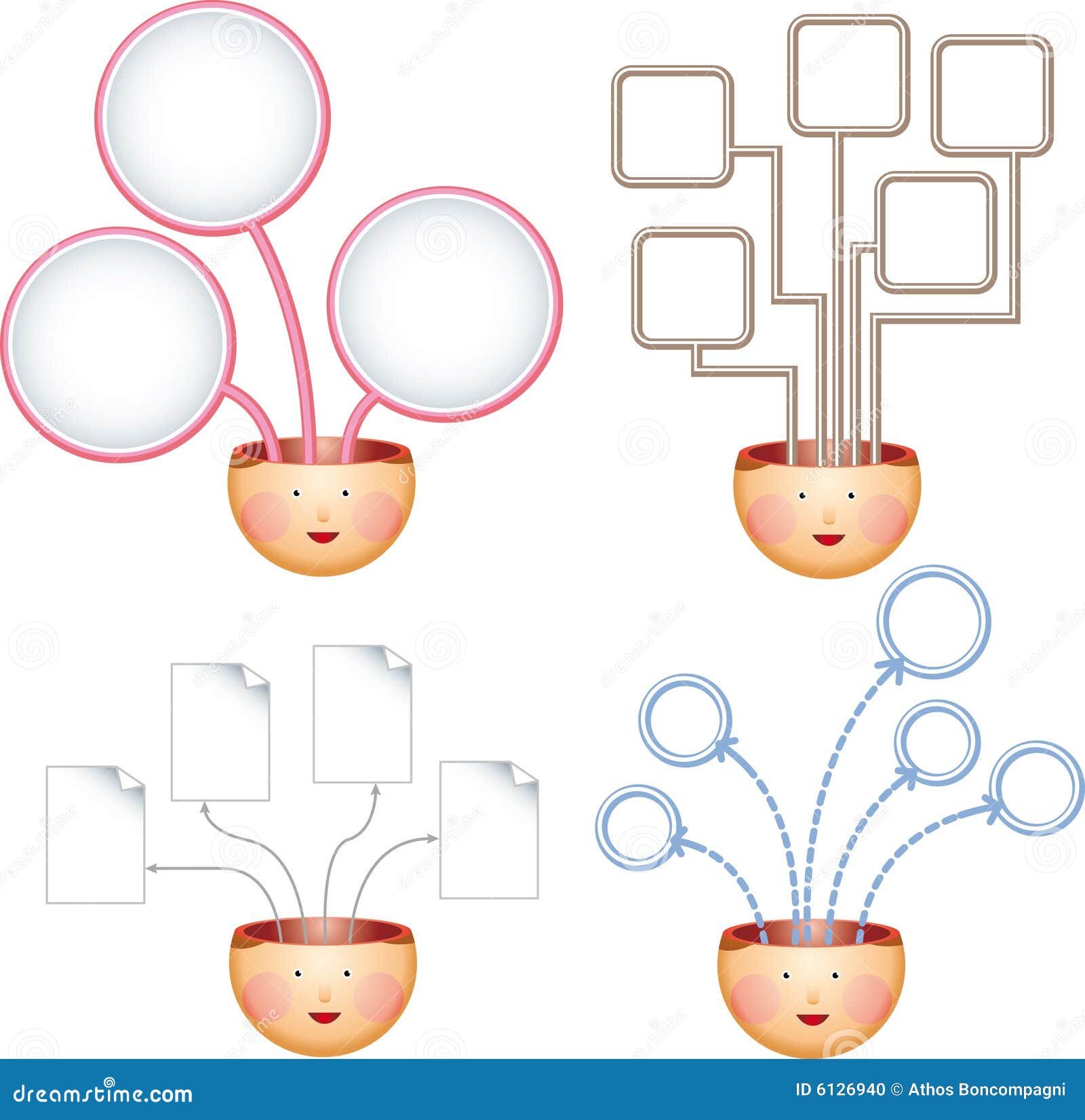 Four Ideas Charts Vector Illustration | CartoonDealer.com #6126940
