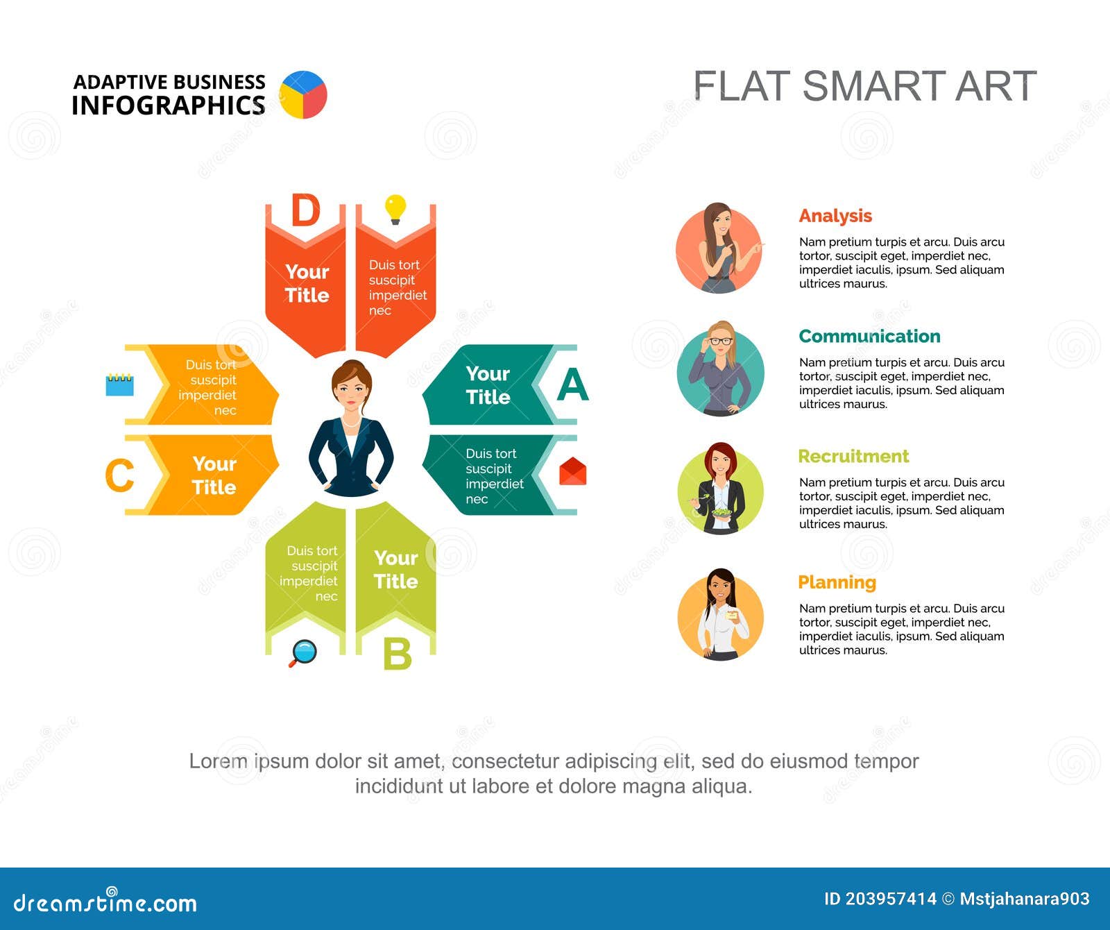Four Ideas Process Chart Template for Presentation Stock Illustration ... Four Ideas Process Chart Template for Presentation Stock Illustration ...