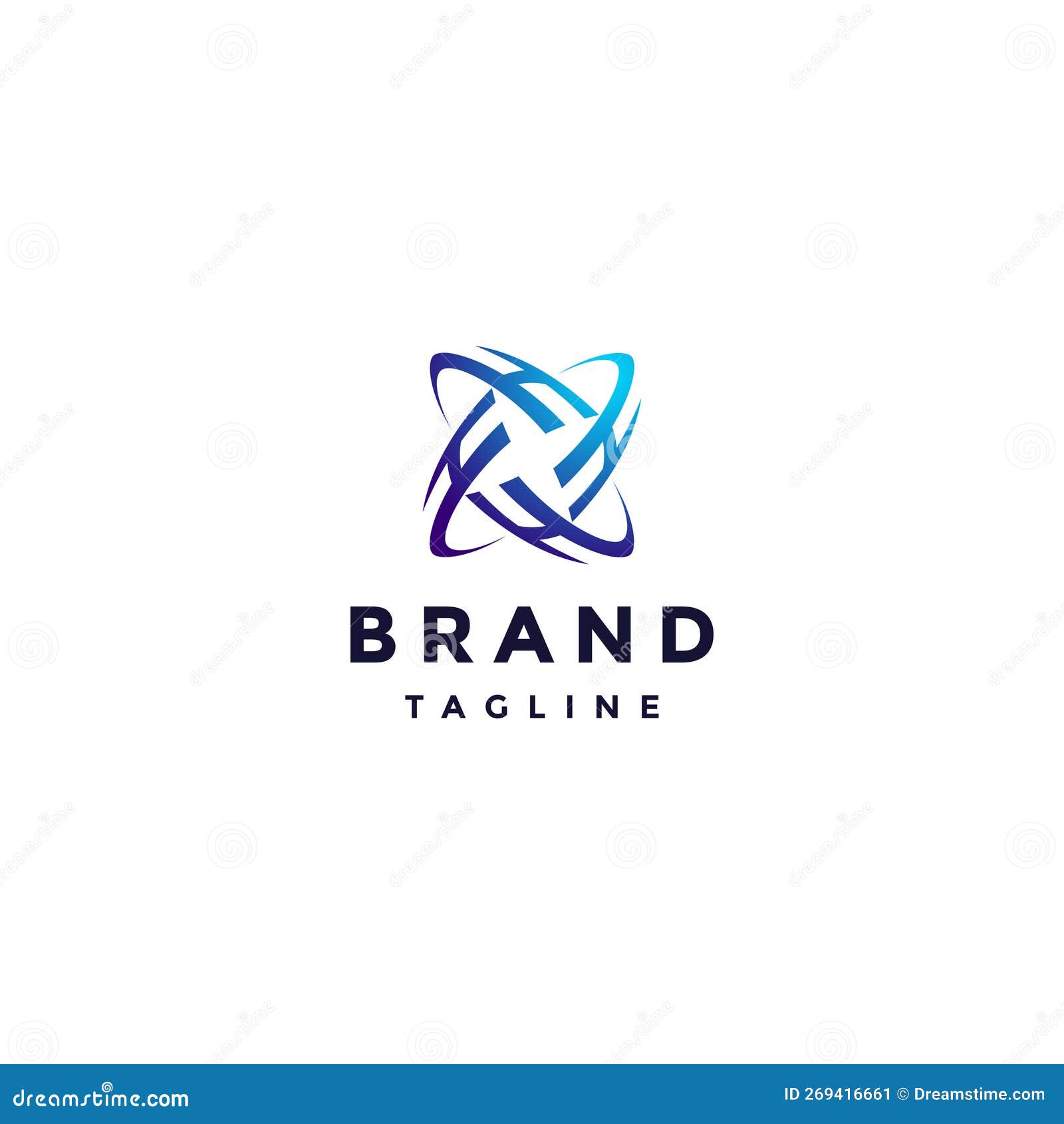 Four Initial Letter H Rotating Logo Design Stock Vector - Illustration ...