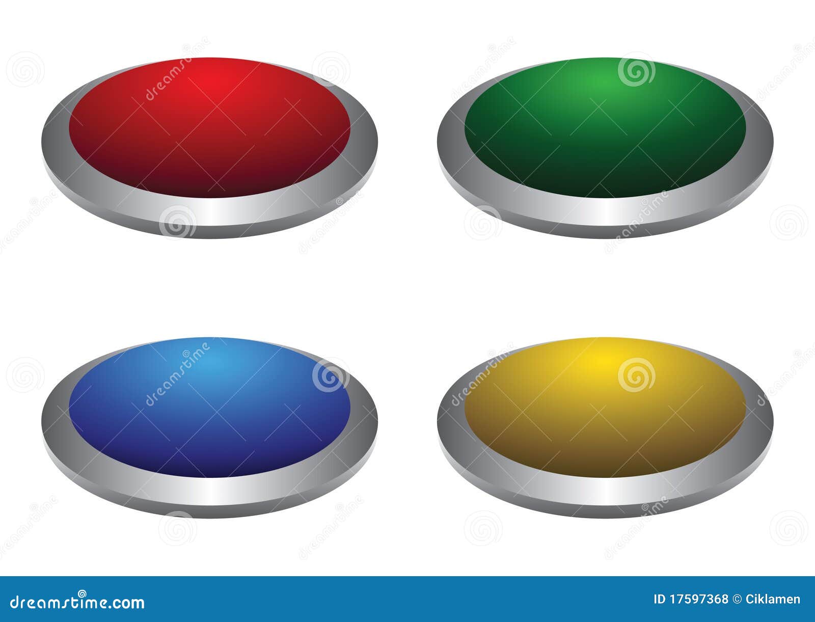 Four inverted buttons stock illustration. Illustration of blue - 17597368
