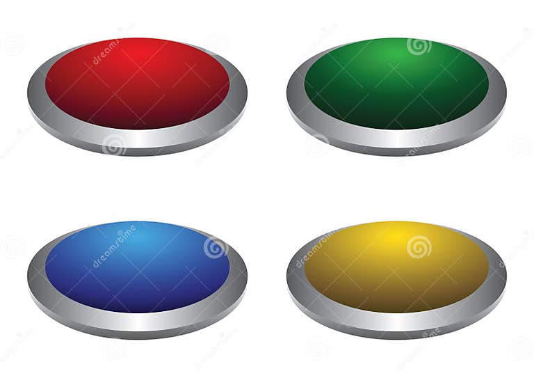 Four inverted buttons stock illustration. Illustration of blue - 17597368