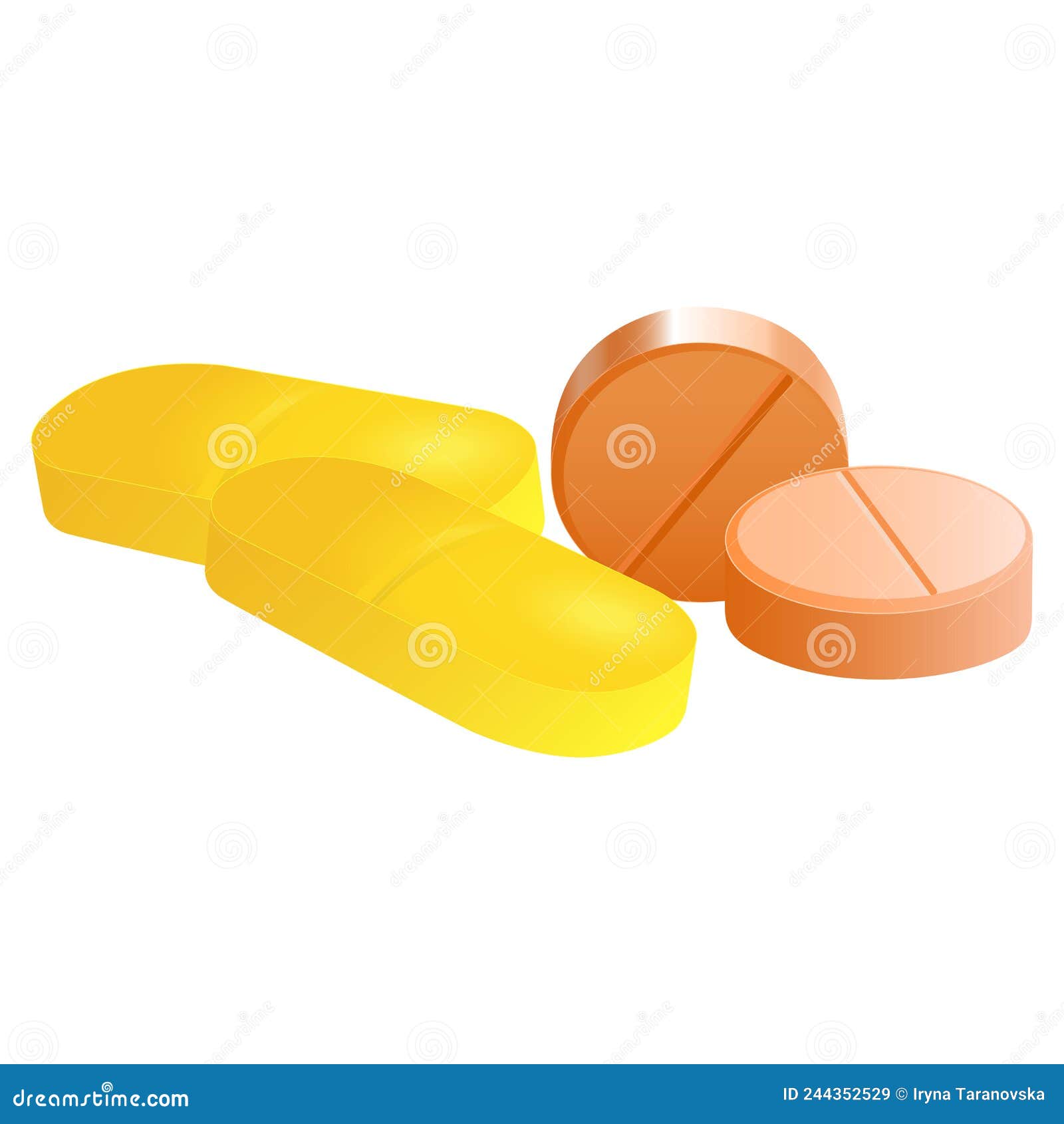 Four Tablets Devices Mockup Branding Icons Vector Illustration ...