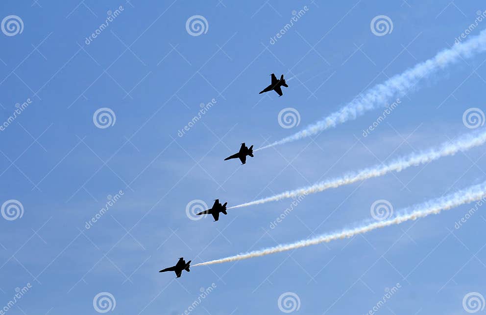 Four Jets stock image. Image of aircraft, airplane, maneuver - 11410073