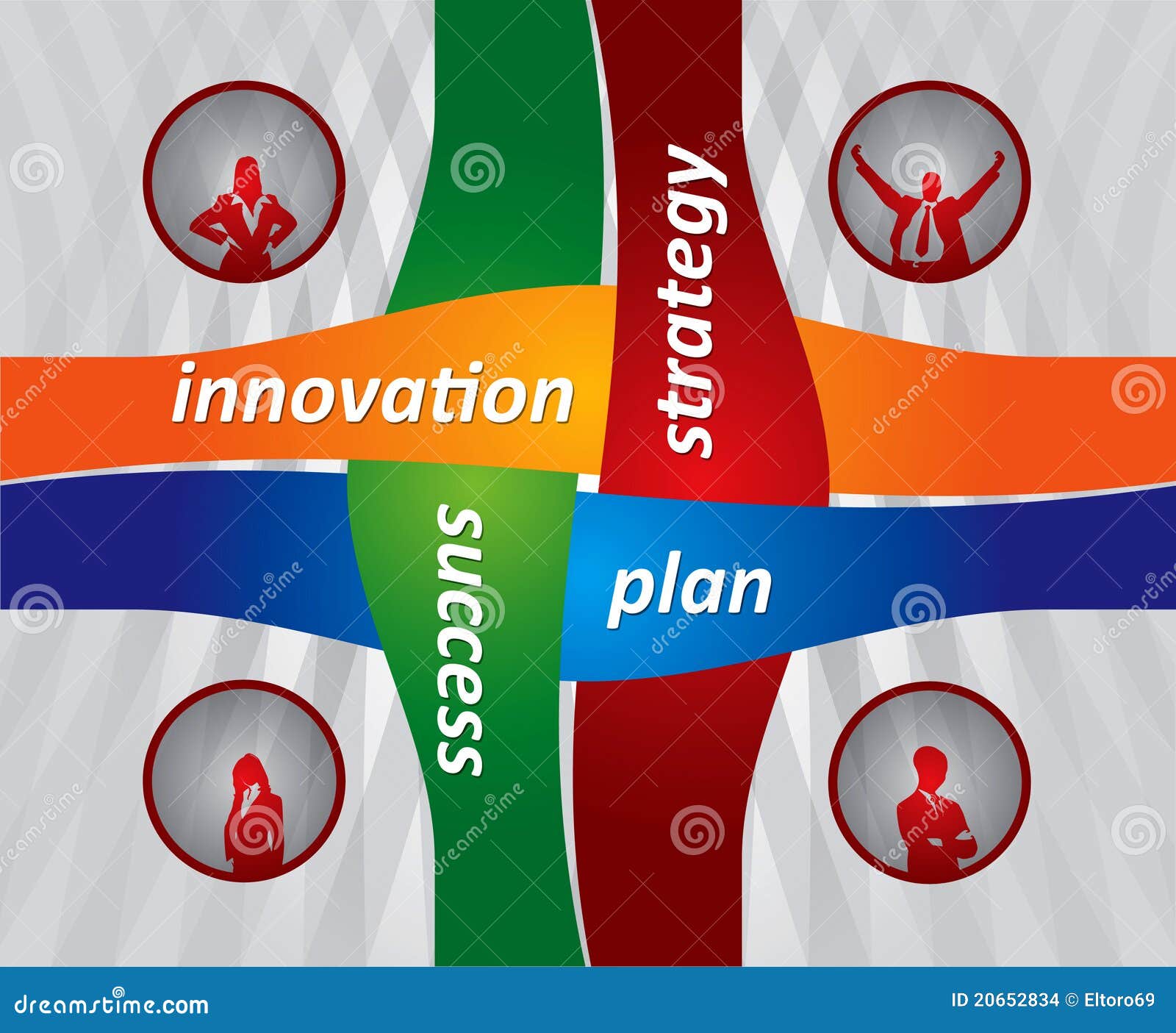 Four key of strategy stock vector. Illustration of goals - 20652834