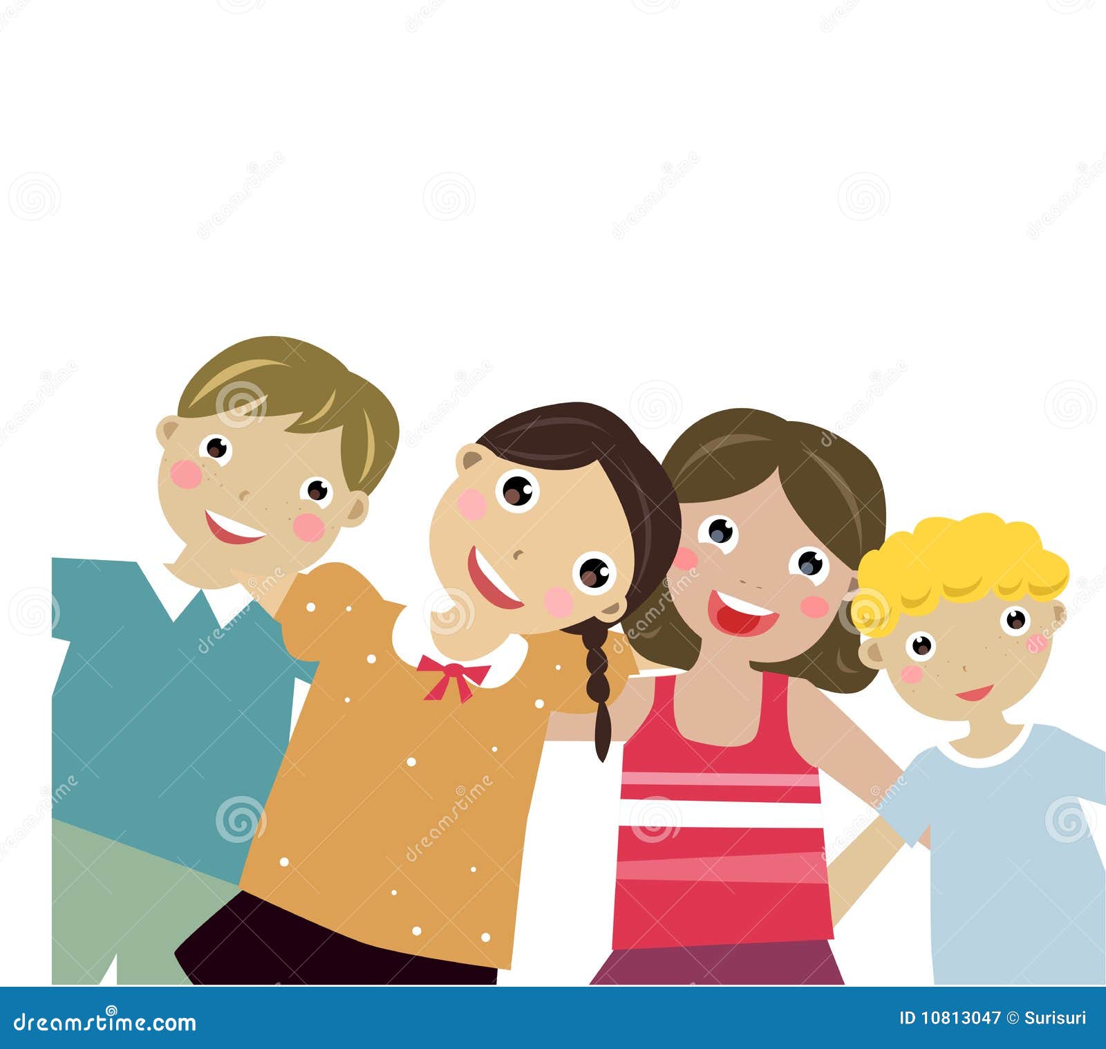 Four kids,good friend stock vector. Illustration of book - 10813047