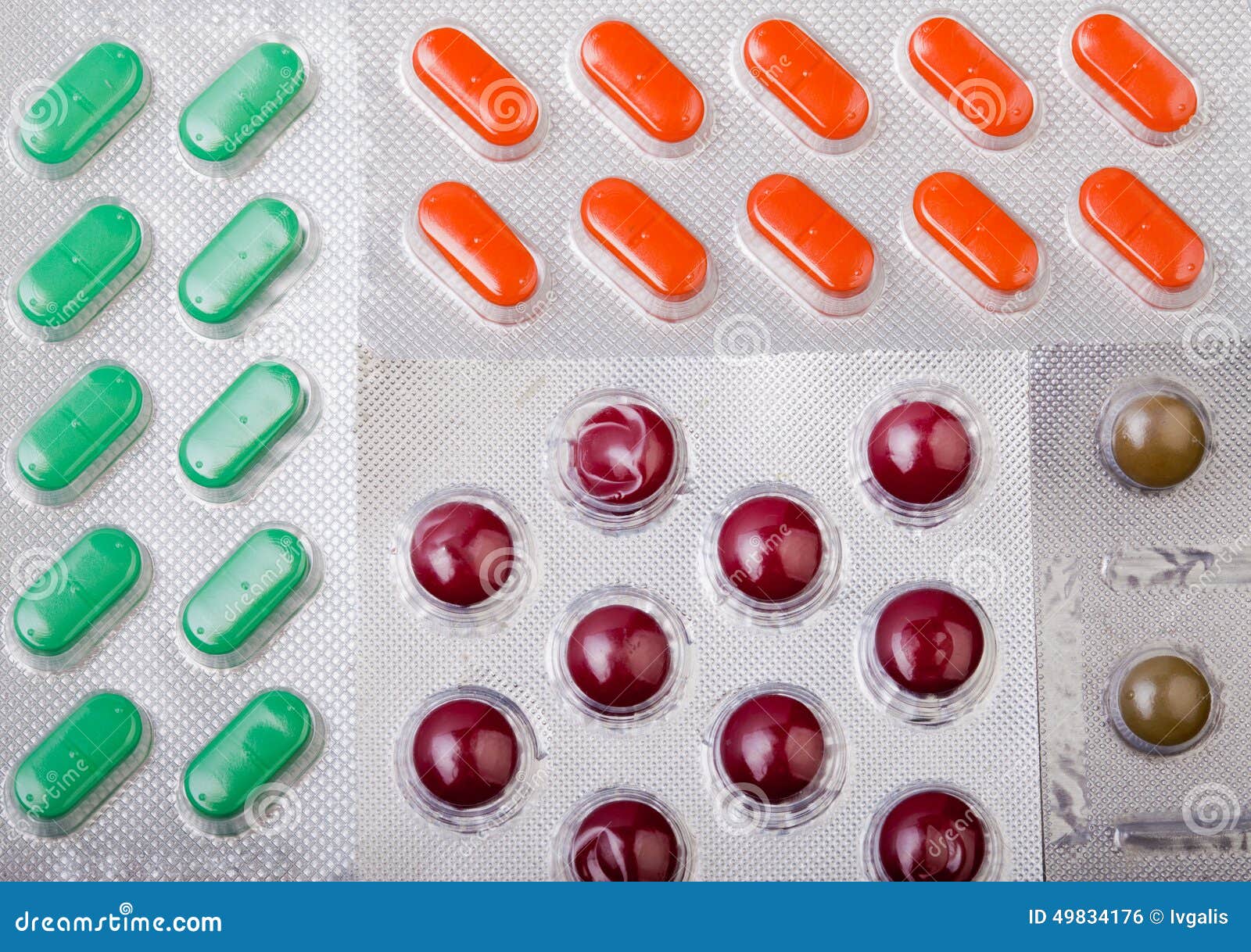 Four kinds of pills stock photo. Image of antibiotic - 49834176