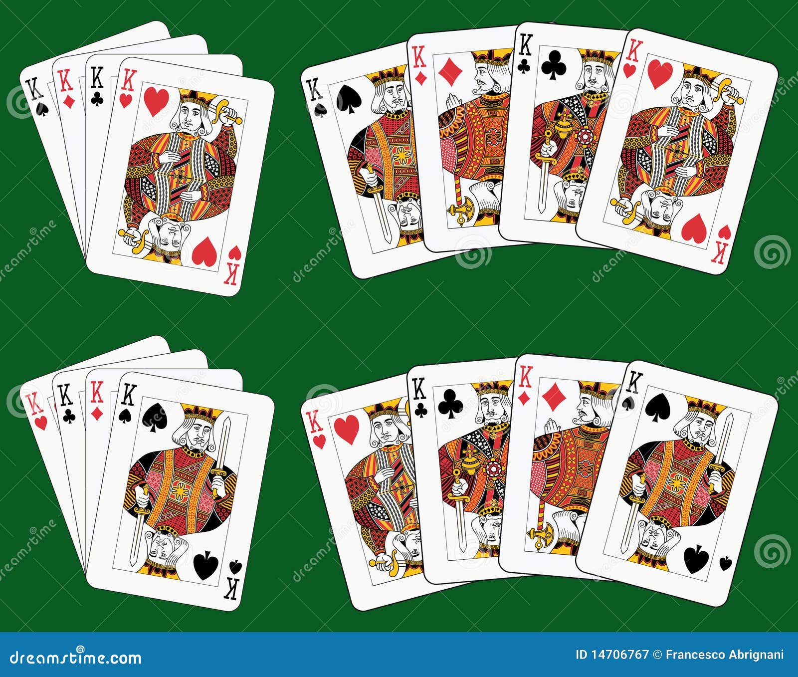 Four Kings stock vector. Illustration of playful, leisure - 14706767