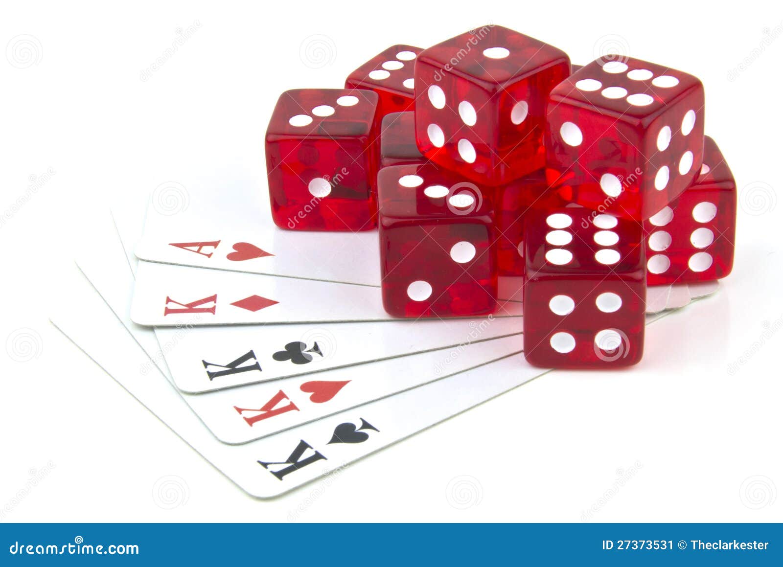 Four Kings, an Ace and Some Dice Stock Image - Image of gambler, risk ...