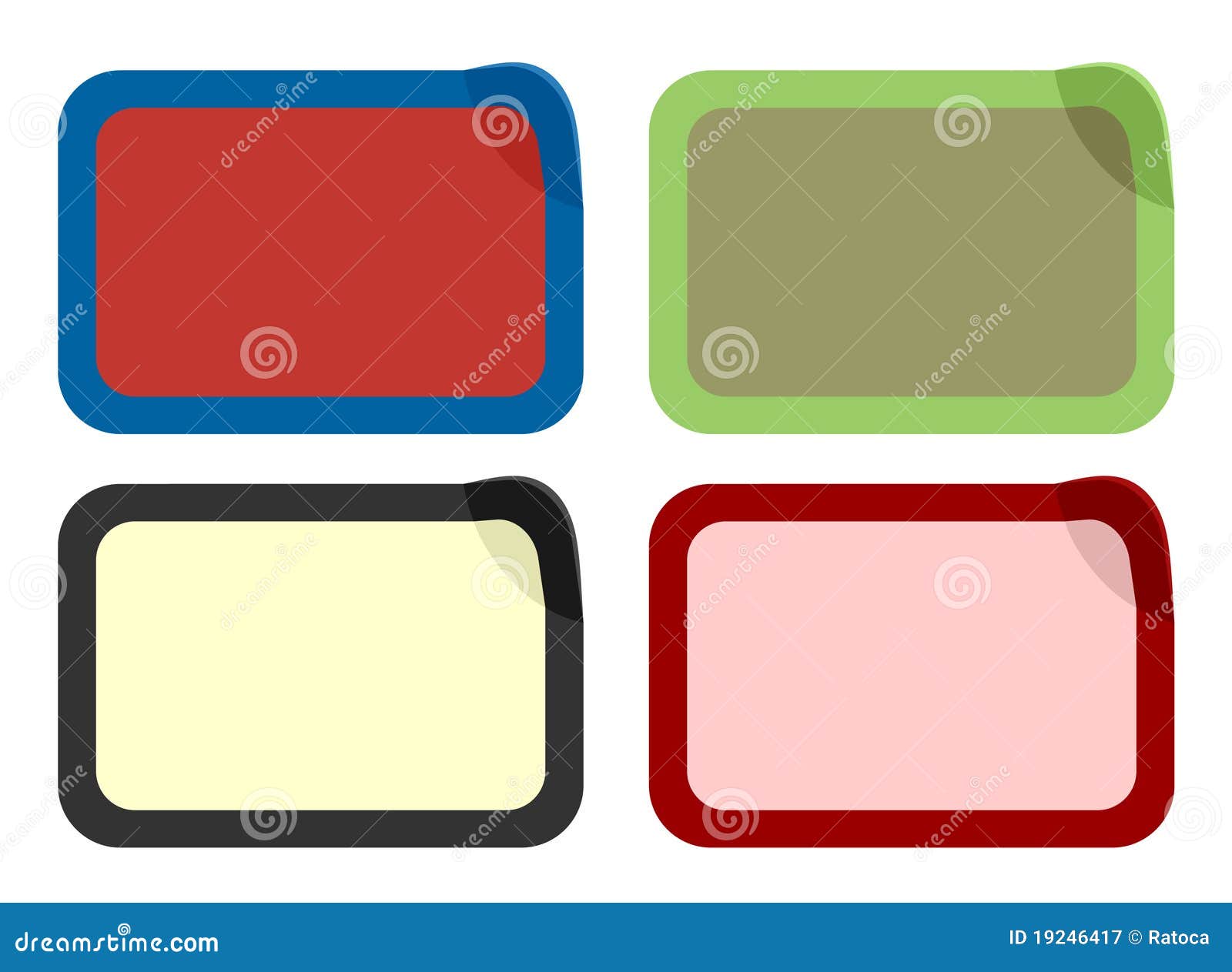 Four labels stock vector. Illustration of sticker, band - 19246417