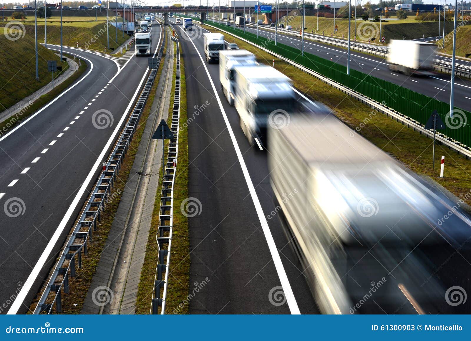Four Lane Controlled-access Highway in Poland Stock Image - Image of ...