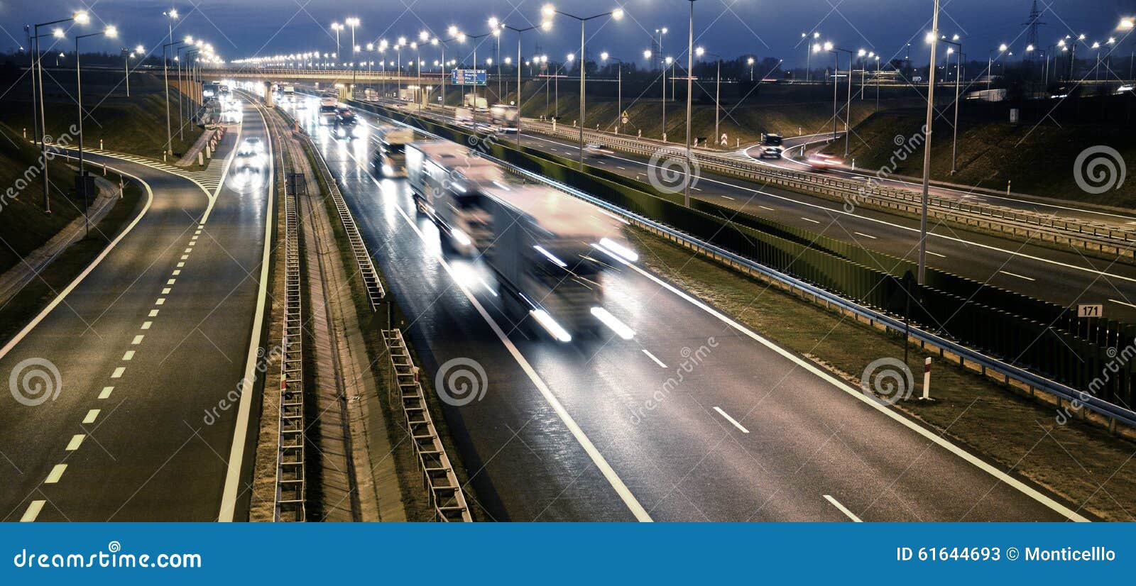 Four Lane Controlled-access Highway in Poland Stock Image - Image of ...