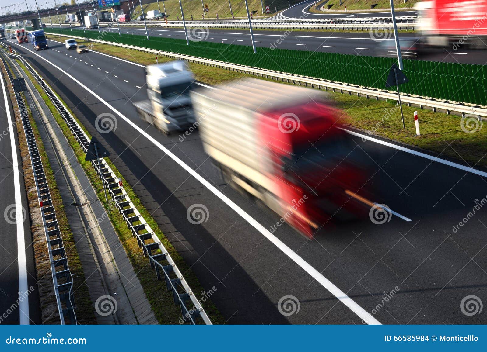 Four Lane Controlled-access Highway in Poland Stock Photo - Image of ...