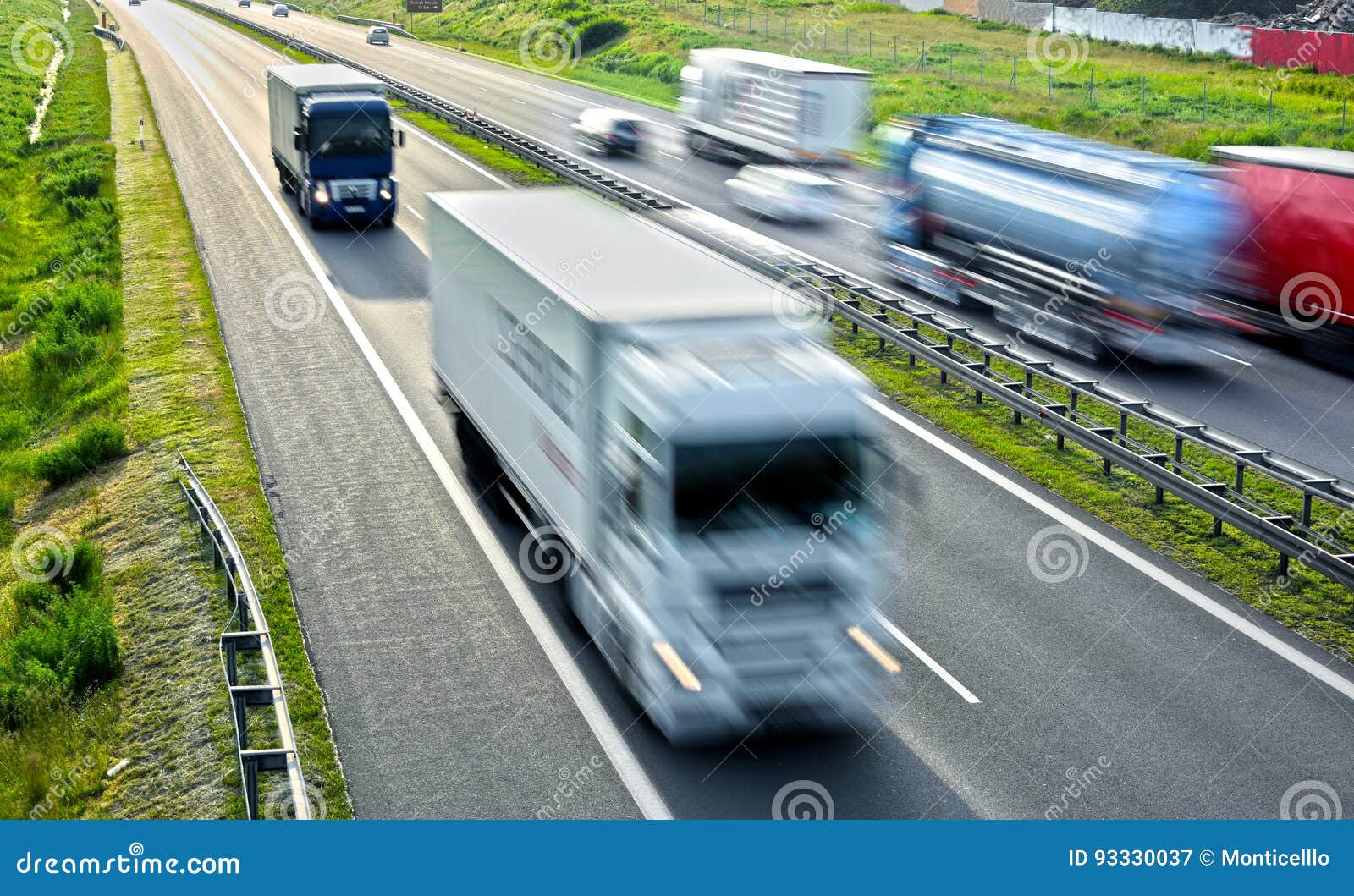 Four Lane Controlled-access Highway in Poland Stock Image - Image of ...