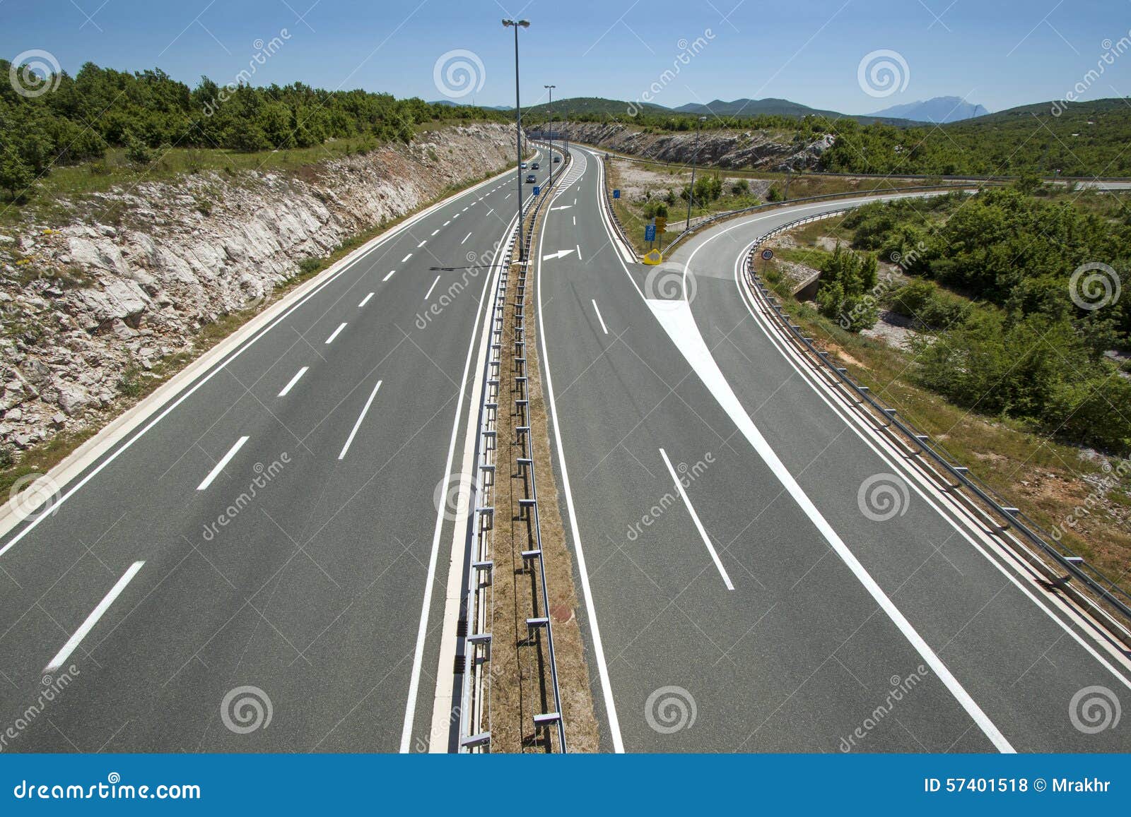 Four lane road stock photo. Image of destination, autobahn - 57401518