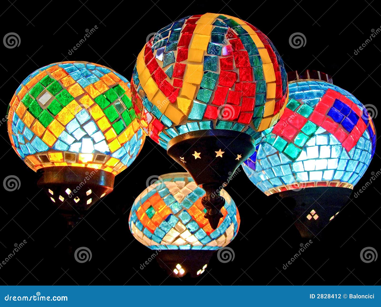 Four lanterns stock photo. Image of ball, design, colors - 2828412