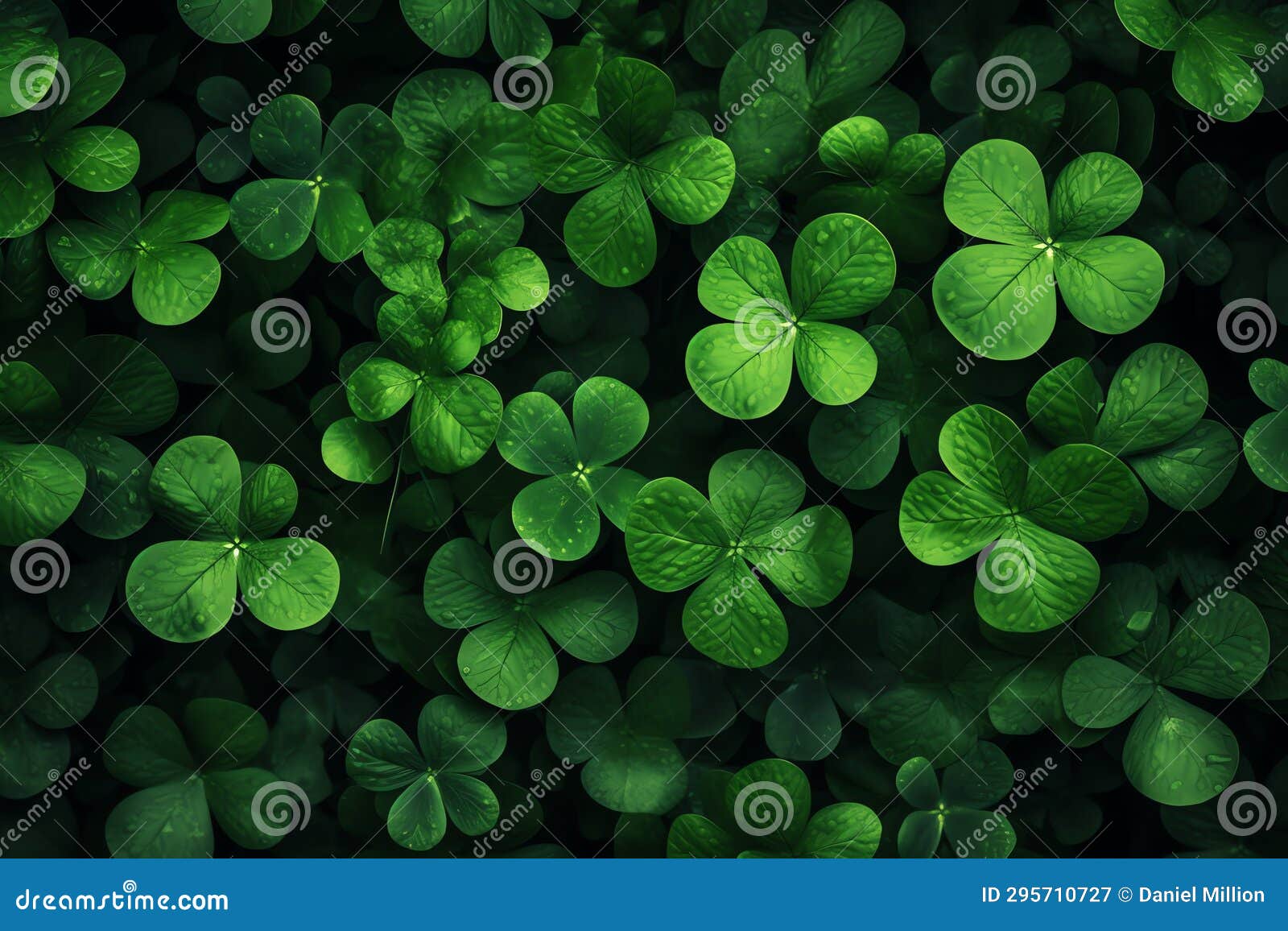 A Four Leaf Clover Background Digital Paper Stock Illustration ...