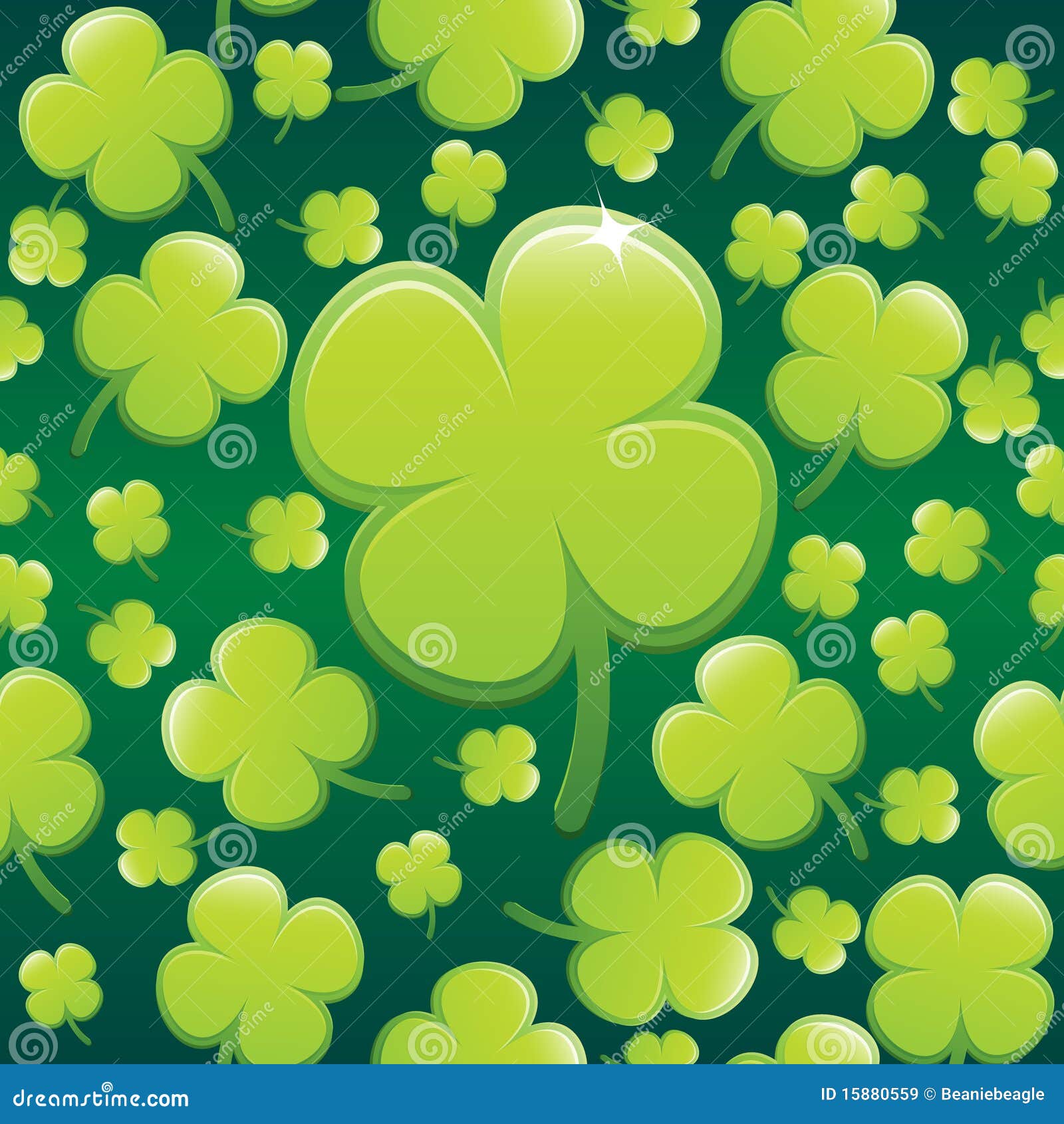 Four Leaf Clover Background EPS Stock Vector - Illustration of drunk ...