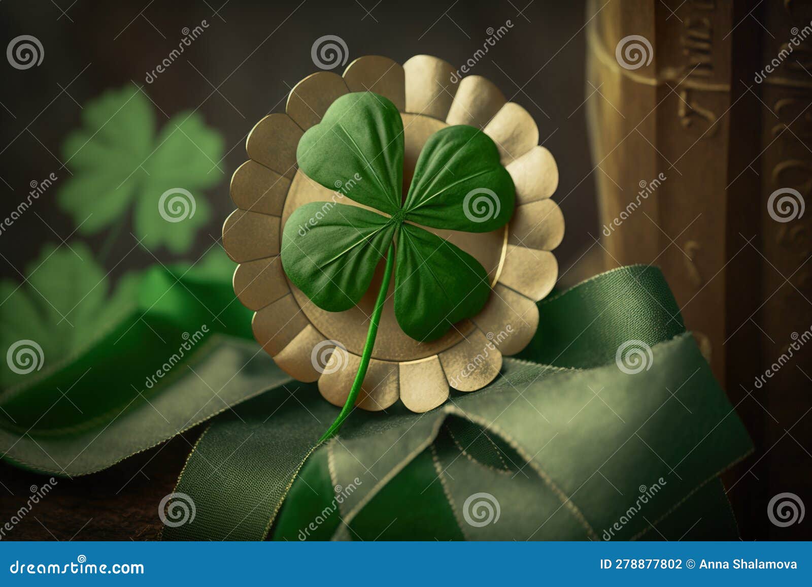 Four-leaf Clover Banner Symbolizing Luck and Celebration on St. Patrick ...