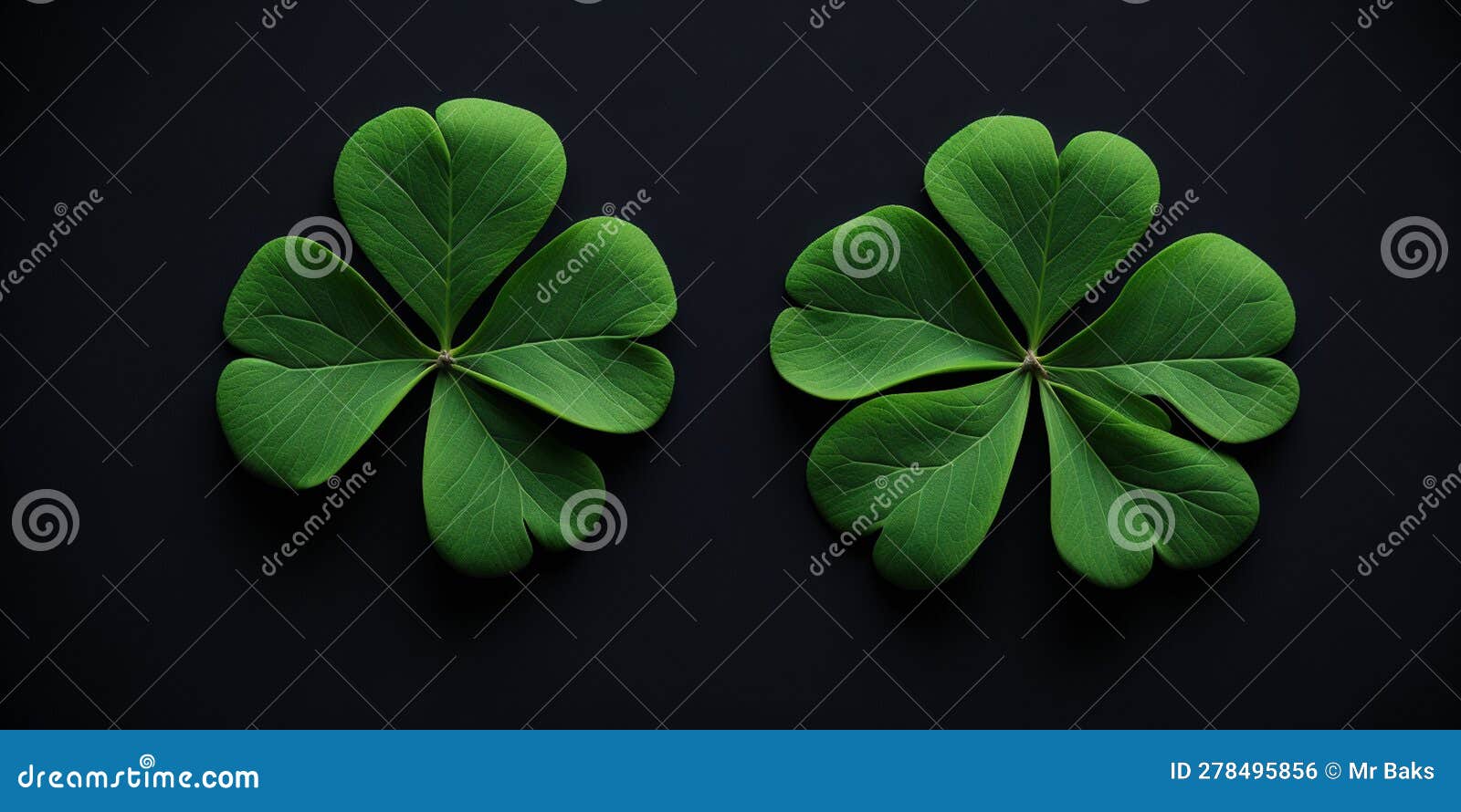 Four-leaf Clover on a Black Background. Stock Illustration ...