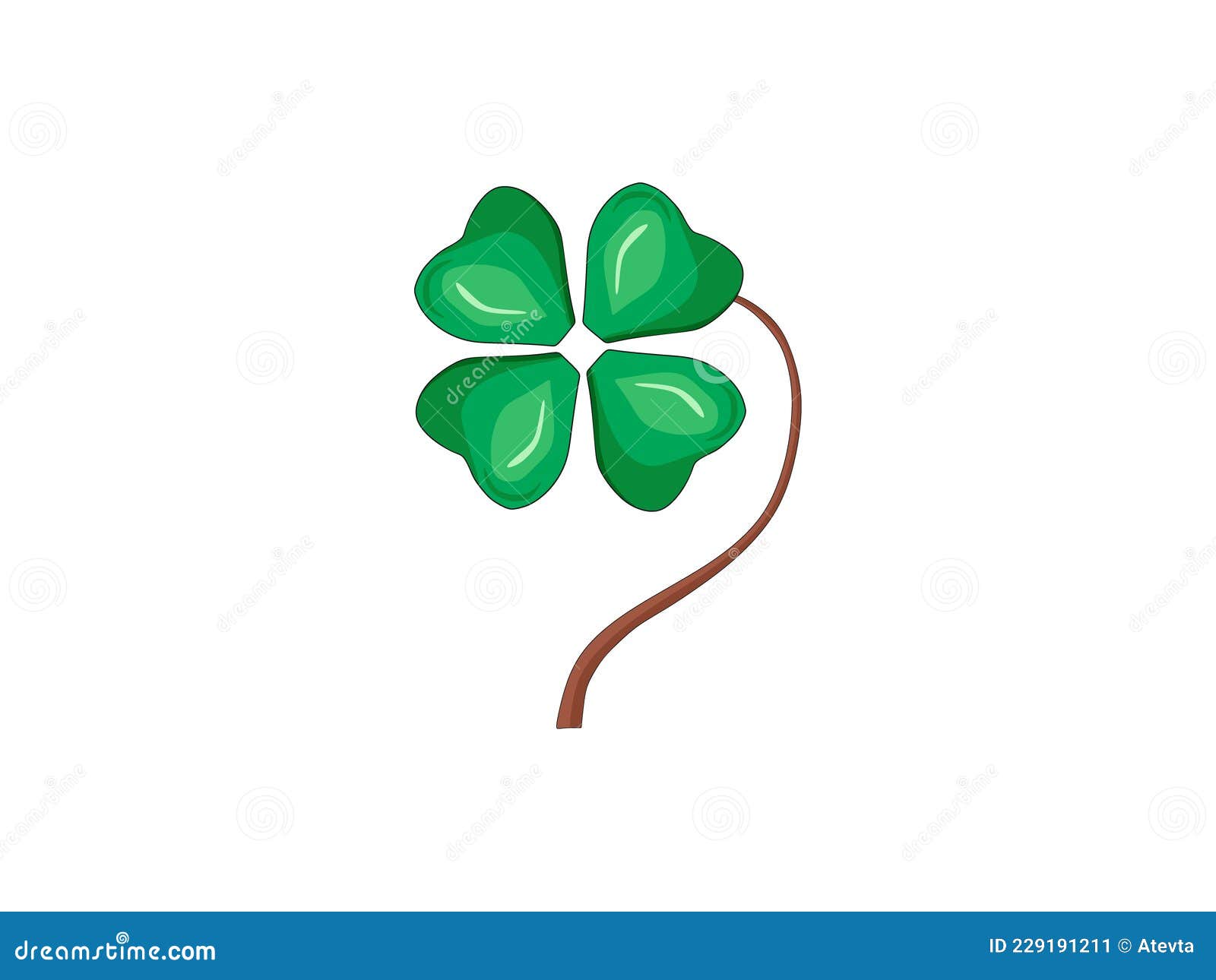 Four-leaf Clover that Brings Good Luck. Vector Image Stock Vector - Illustration of decoration ...