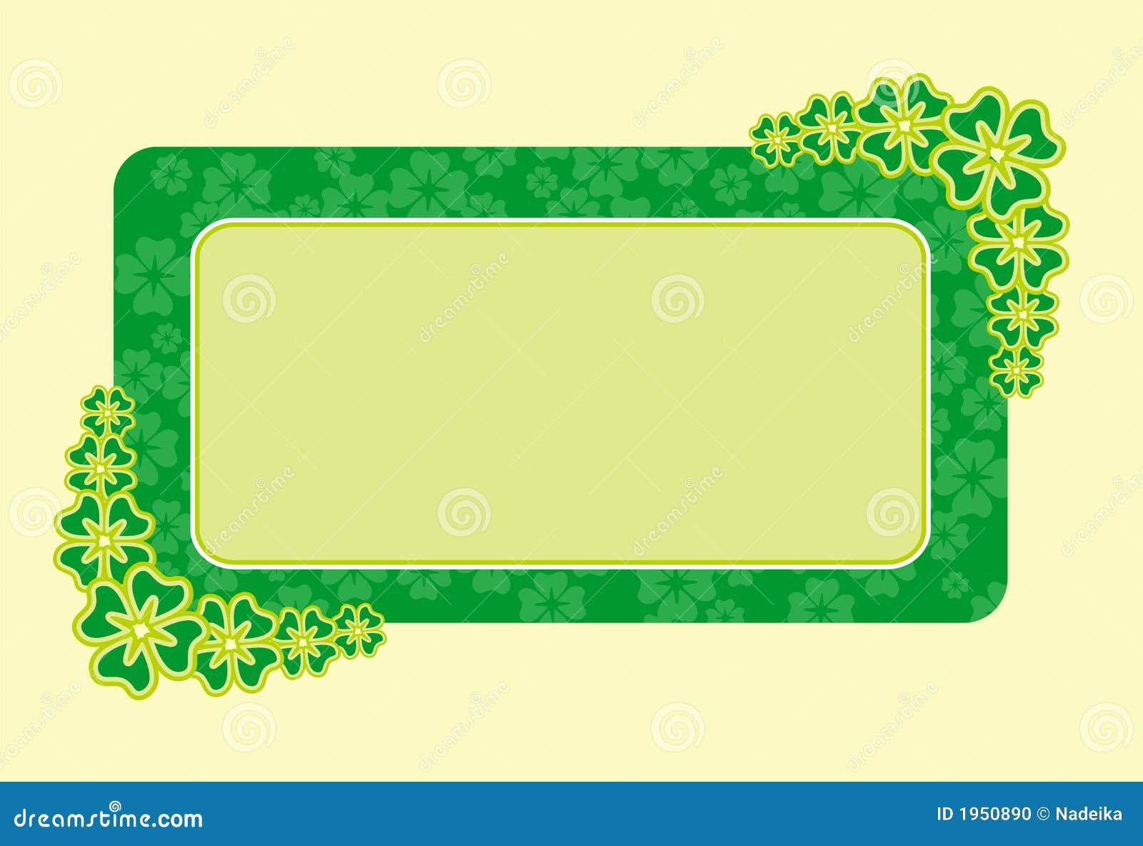 Four-leaf Clover Frame Stock Photo - Image: 1950890