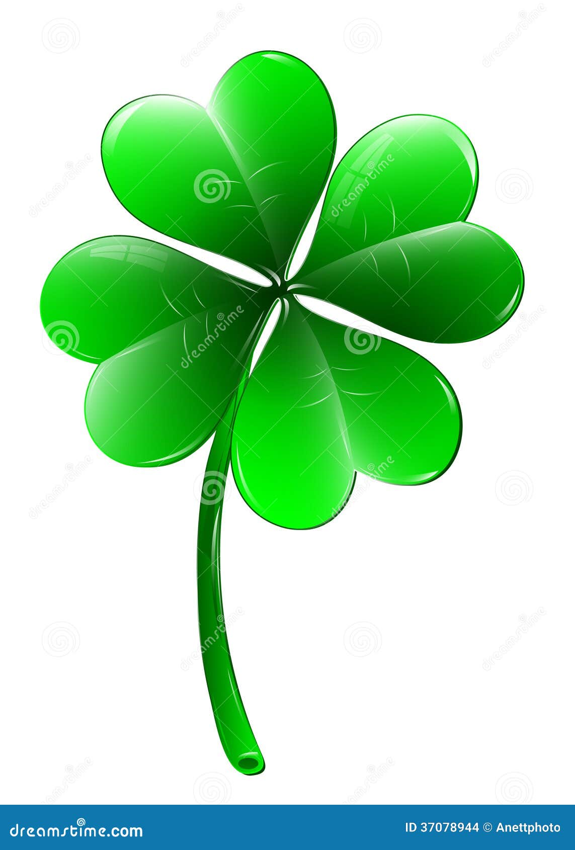 Four leaf clover stock vector. Illustration of botanical - 37078944