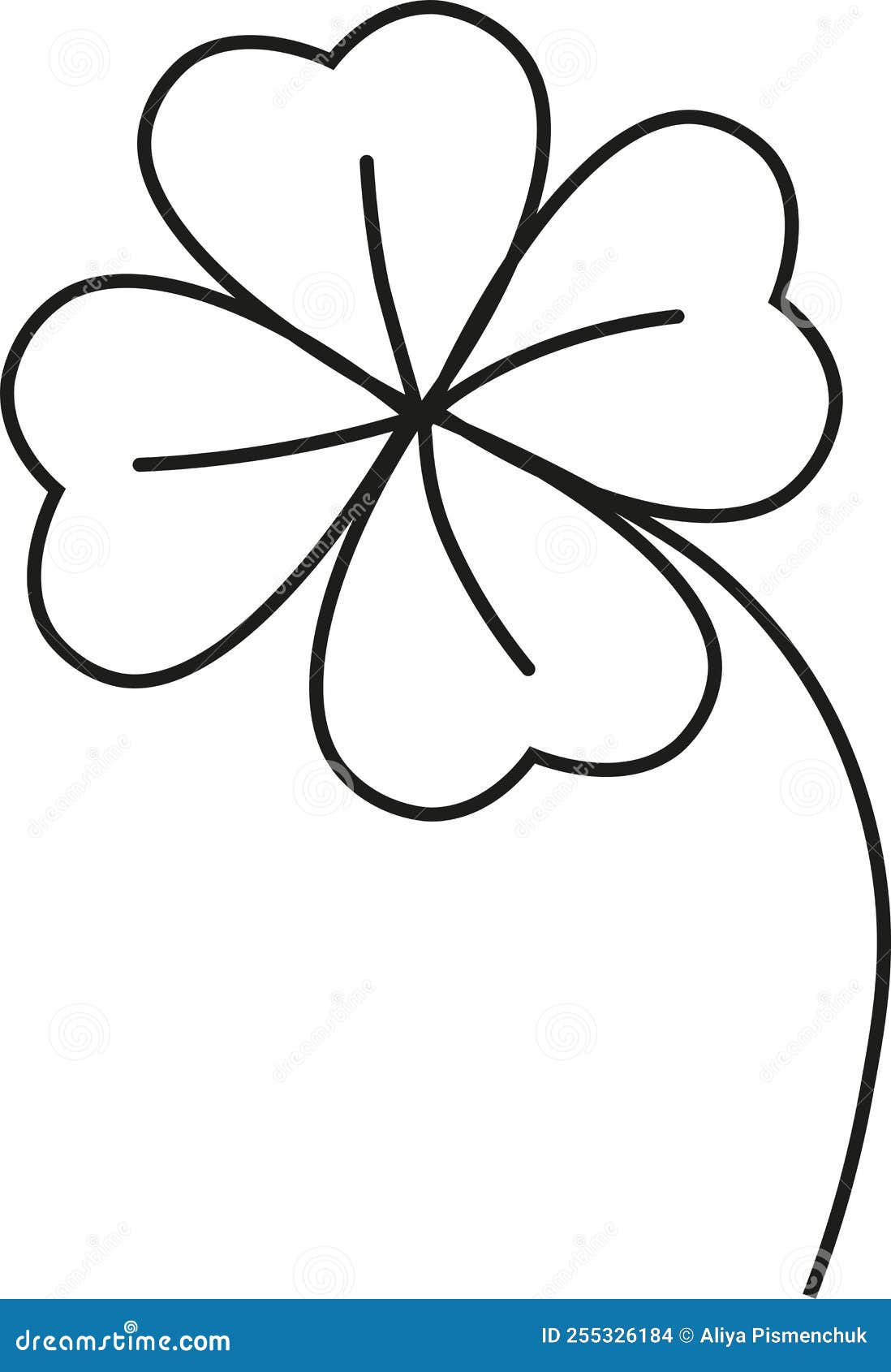 Clover Isolated on White Background. Vector Illustration Stock Vector ...