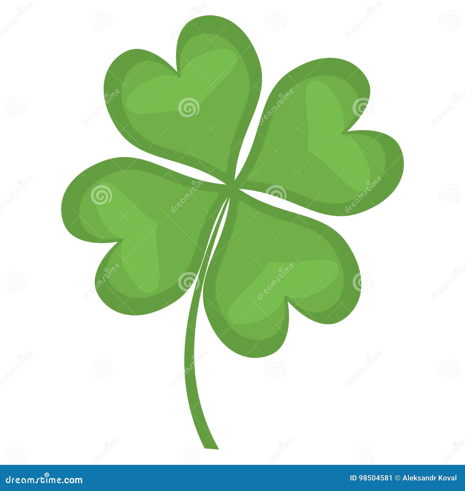 Four leaf clover stock vector. Illustration of plant - 98504581