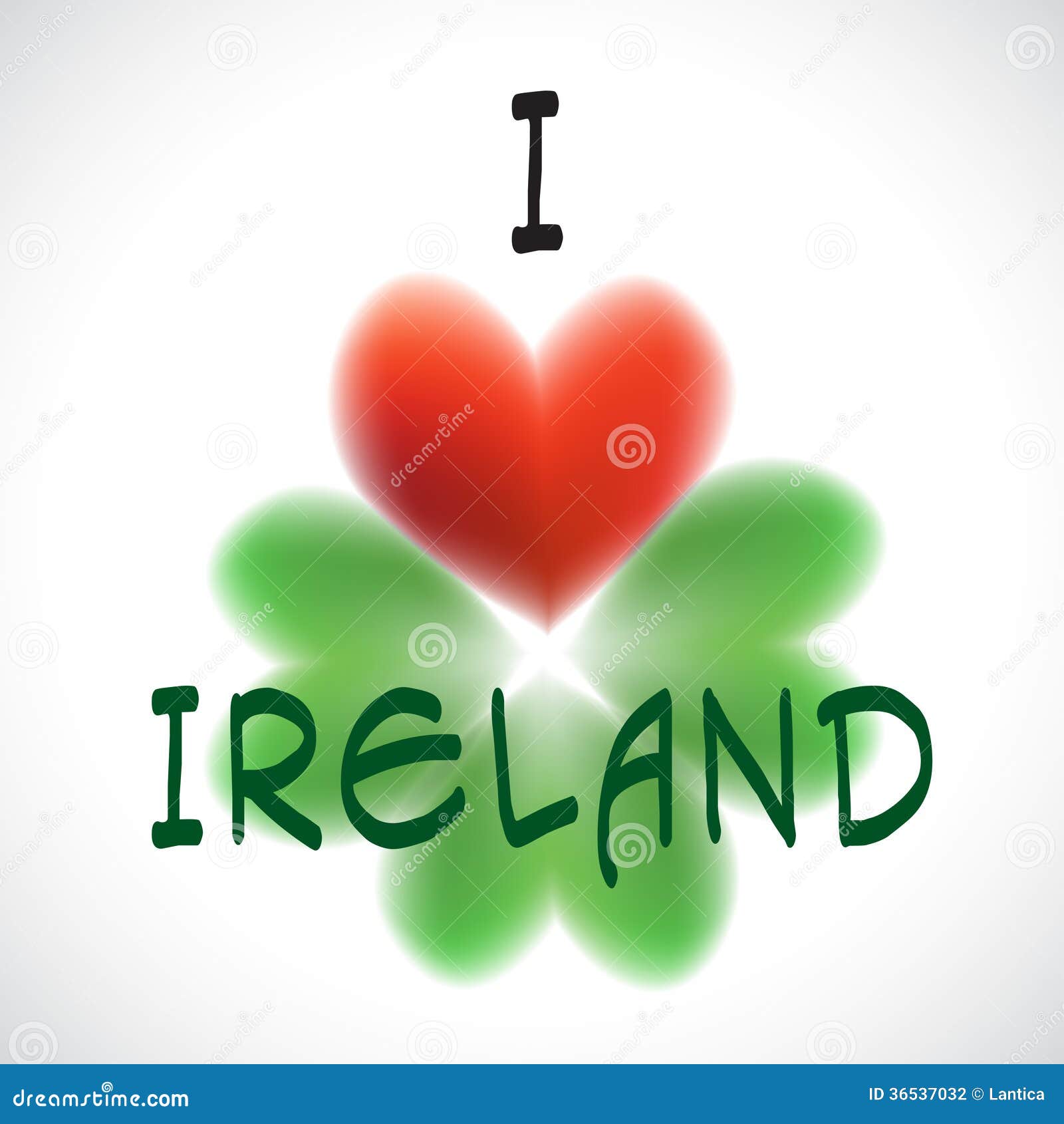 Four leaf clover heart stock illustration. Illustration of lucky - 36537032