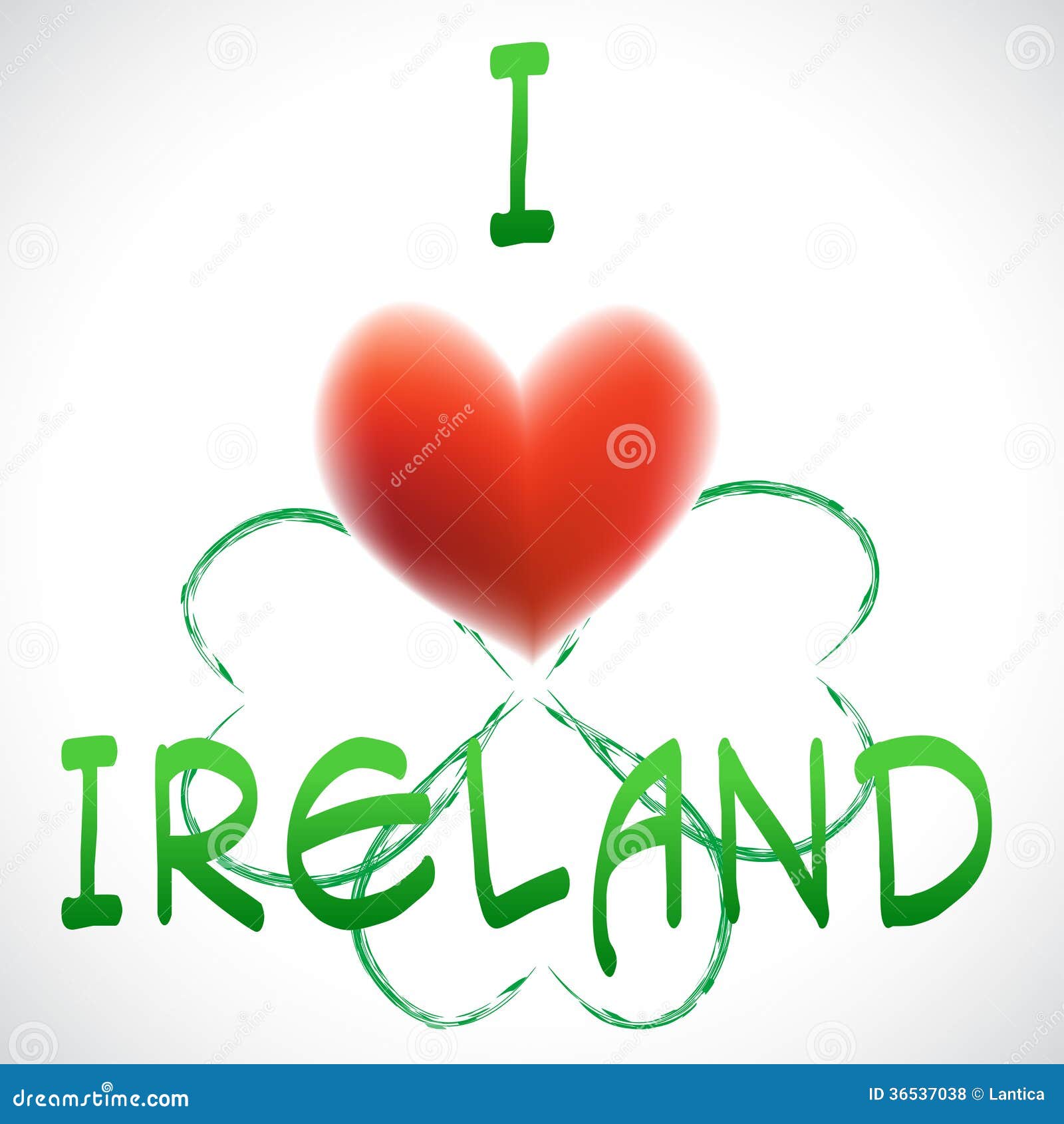Four leaf clover heart stock illustration. Illustration of draw - 36537038