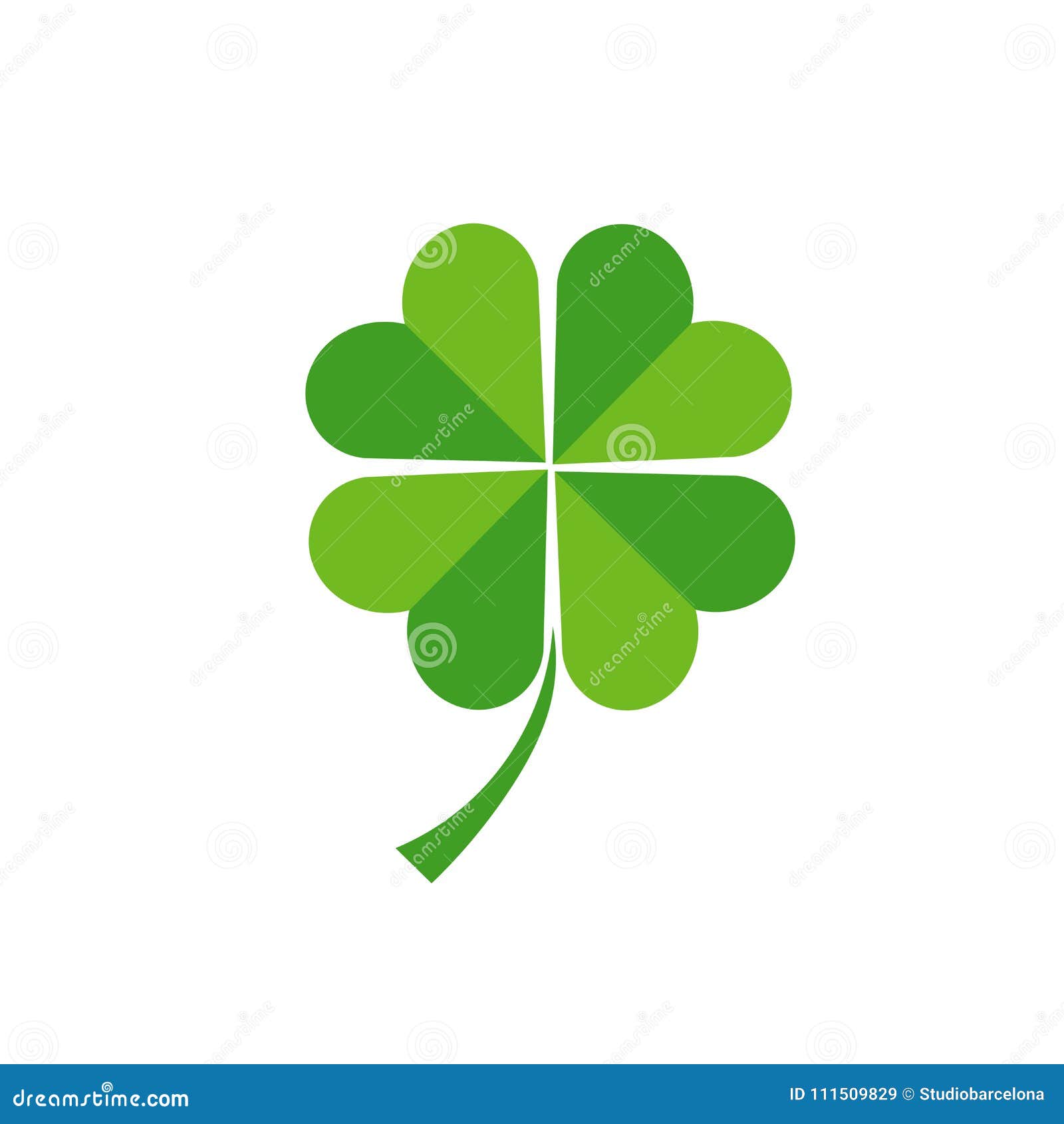 Four leaf clover icon stock vector. Illustration of saint - 111509829