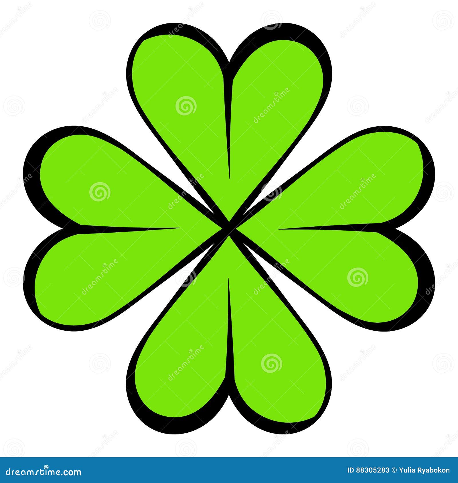 Four Leaf Clover Icon, Icon Cartoon Stock Vector - Illustration of ...