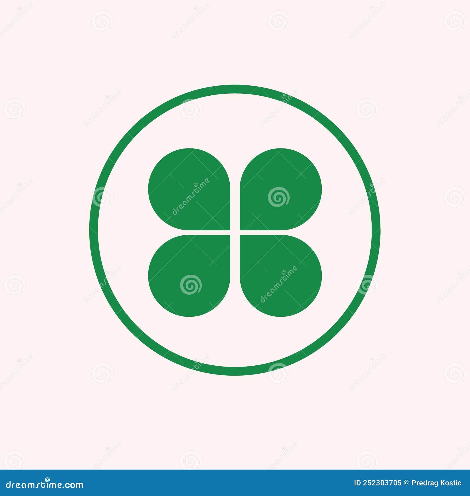 Four leaf clover logo stock illustration. Illustration of pattern ...