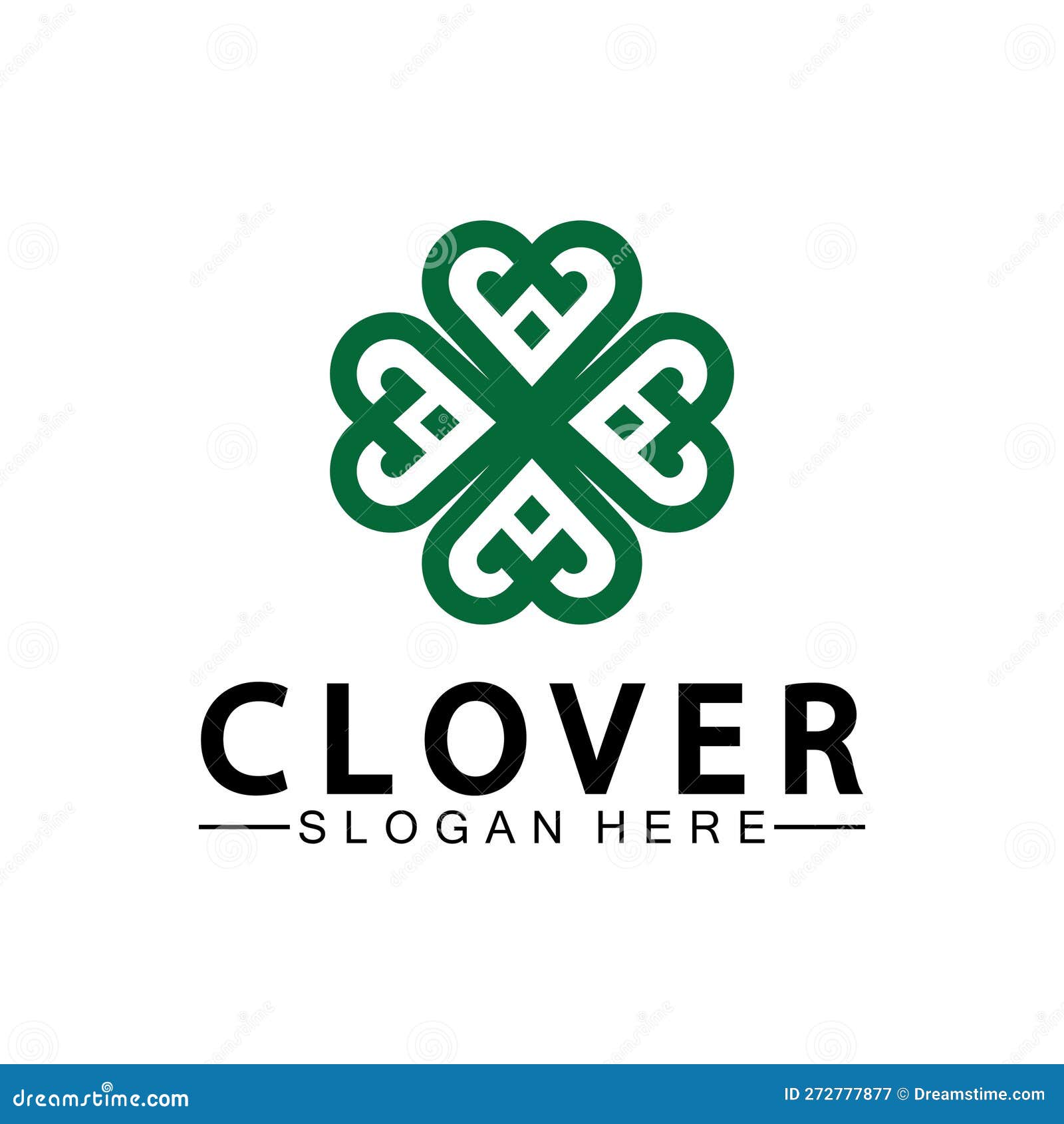 Four Leaf Clover Ornamental Logo Template Illustration Design Stock ...